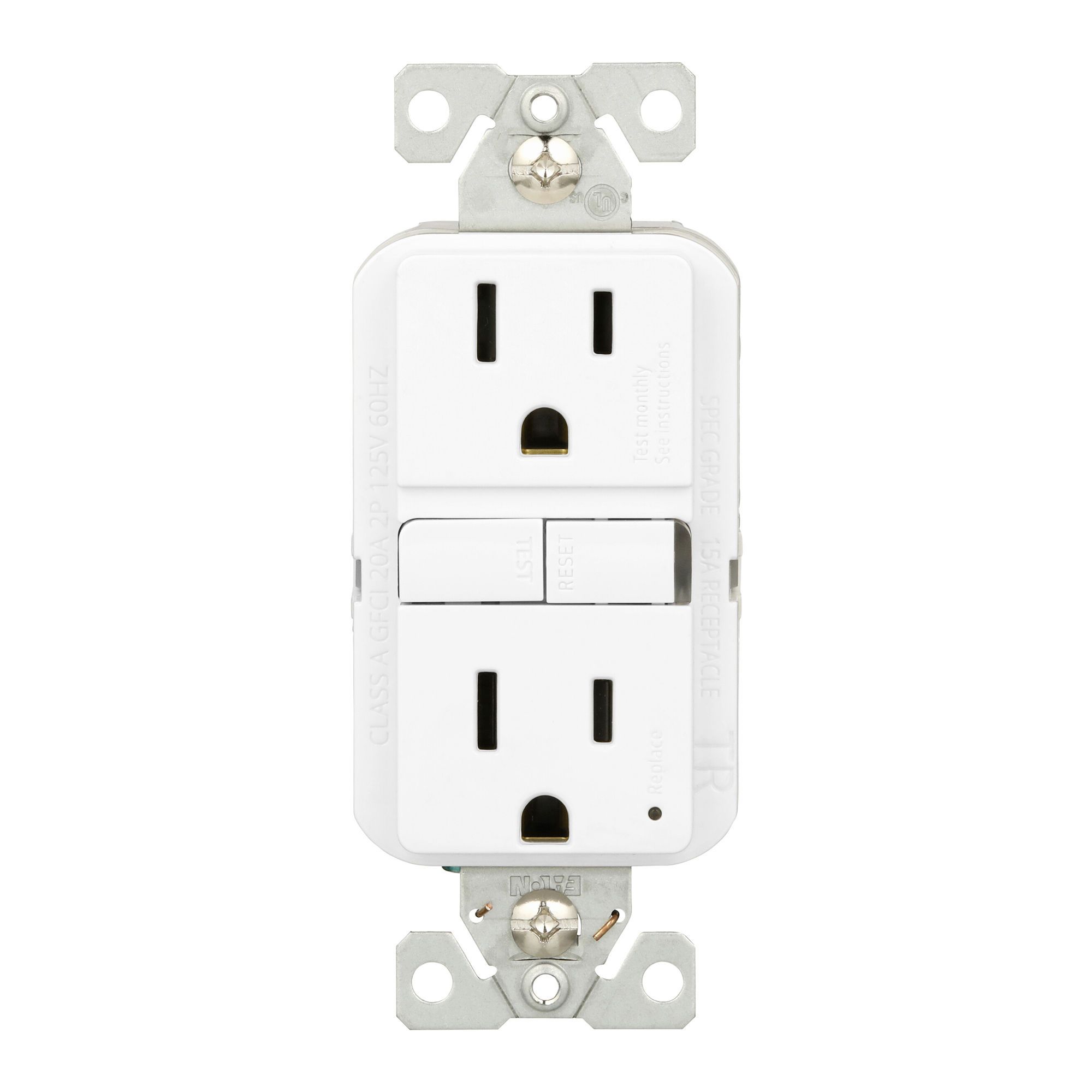 TR Tamper-Proof Double Socket, DDTF, White from EATON COOPER WIRING | BMR