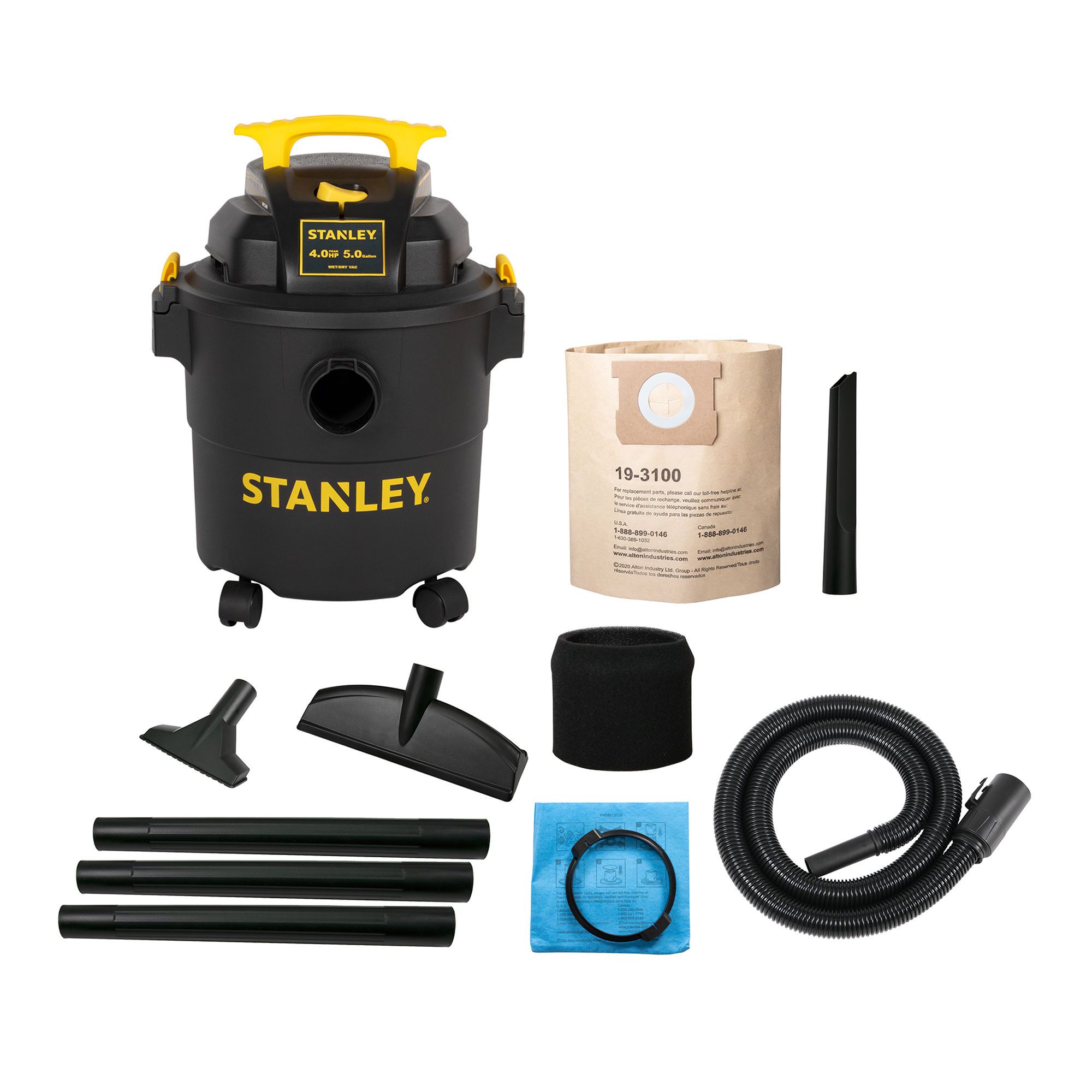 Wet/dry Vacuum - Polyethylene - 4 HP - 5 Gal. from STANLEY | BMR
