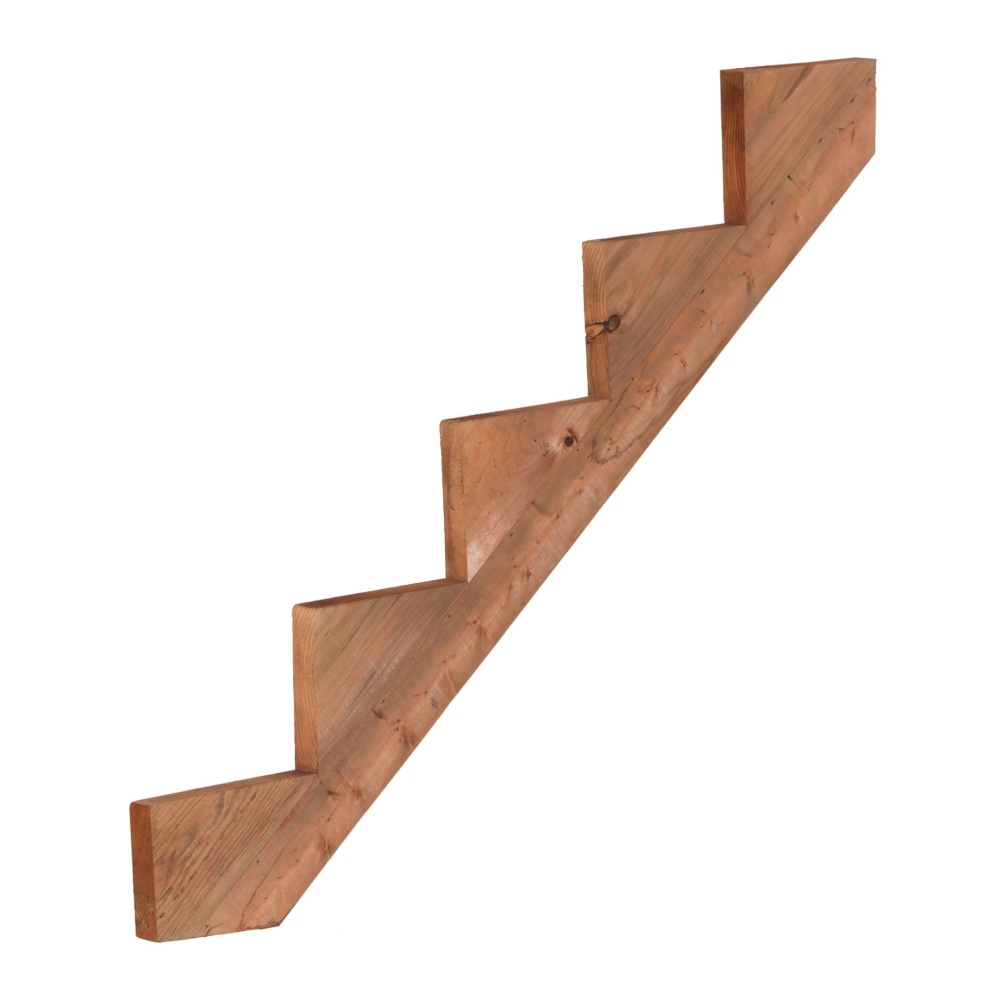 Brown Treated Wood Step Stringer - 5 Steps -12" | BMR