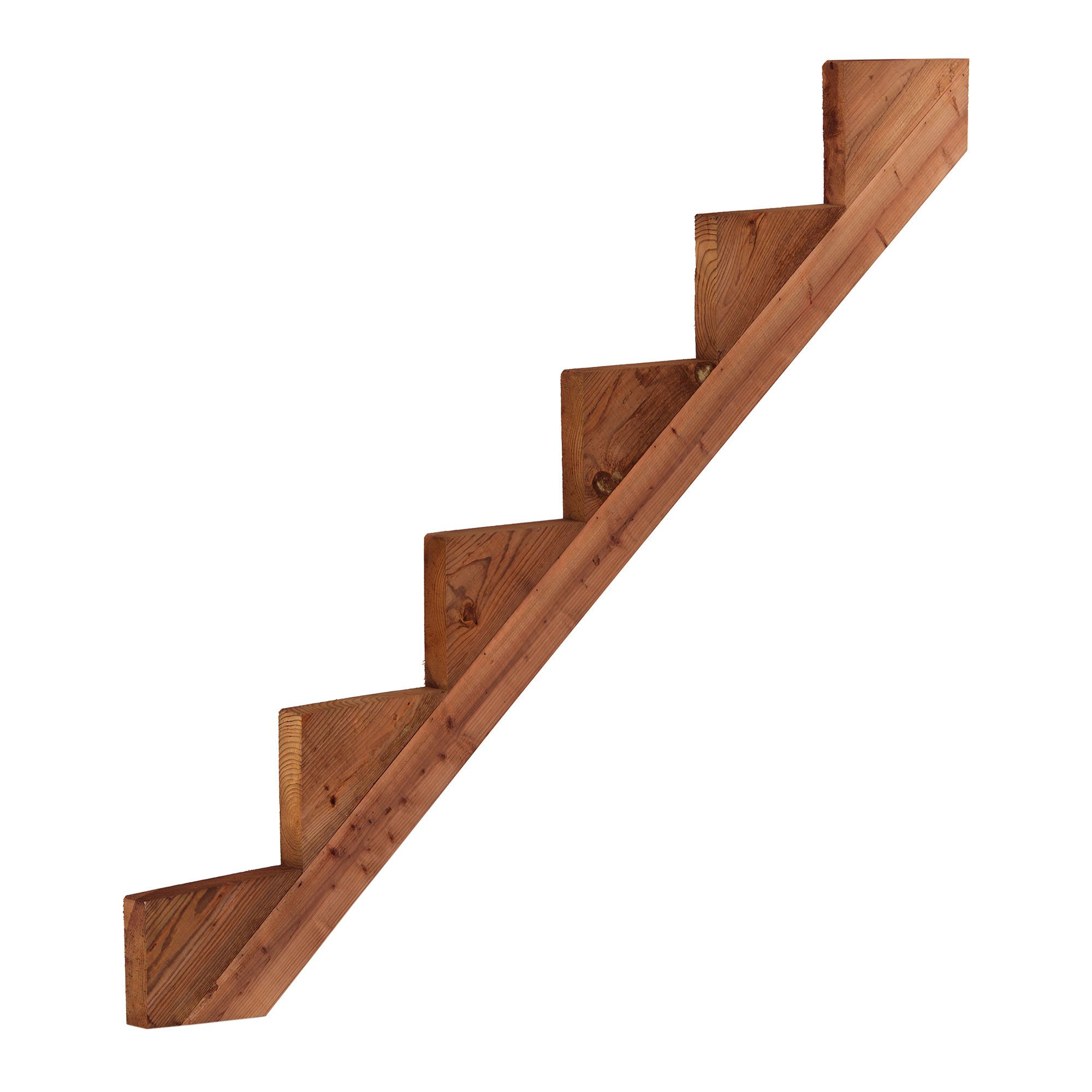 Brown Treated Wood Step Stringer - 6 Steps -12" | BMR