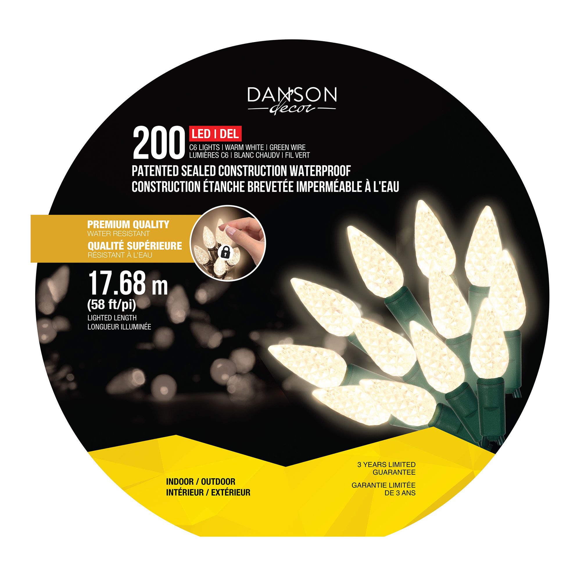 200 Lumières DEL C6, blanc chaud de DANSON | BMR