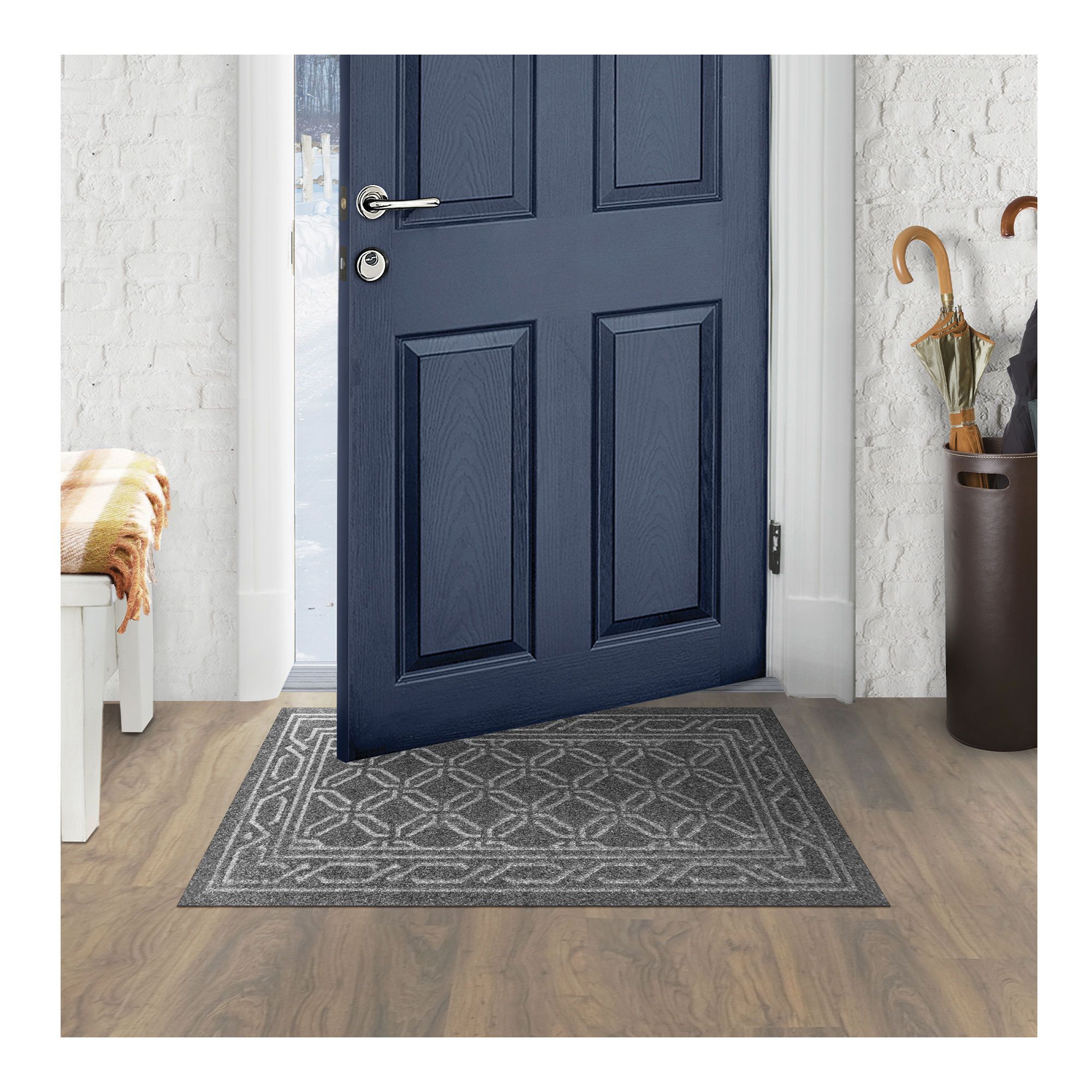 Embossed Mat - Patterson - Graphite - 18" x 30" from MULTY HOME | BMR
