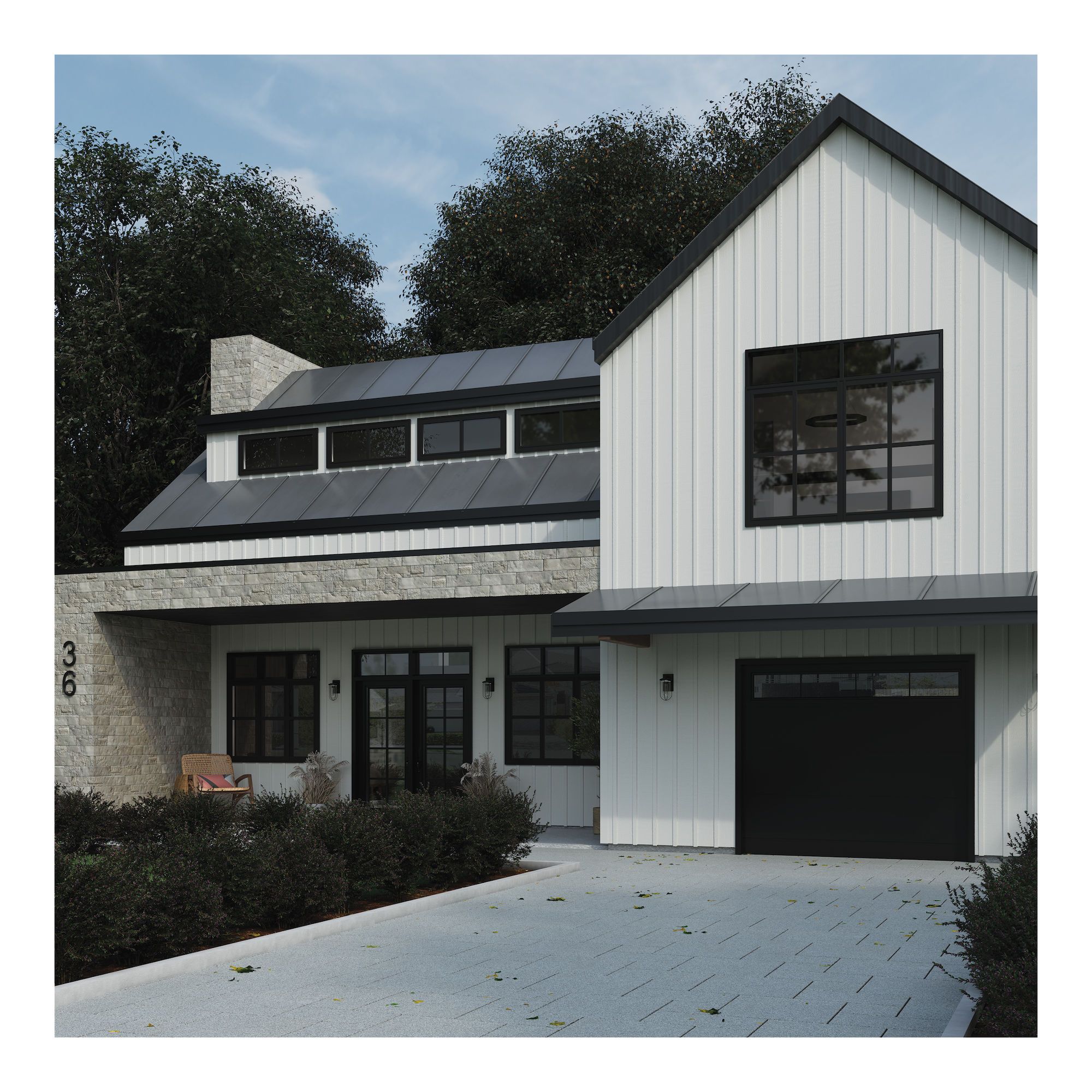 Board & Batten siding - Batten - White - 2 1/4'' x 144'' from MAIBEC | BMR