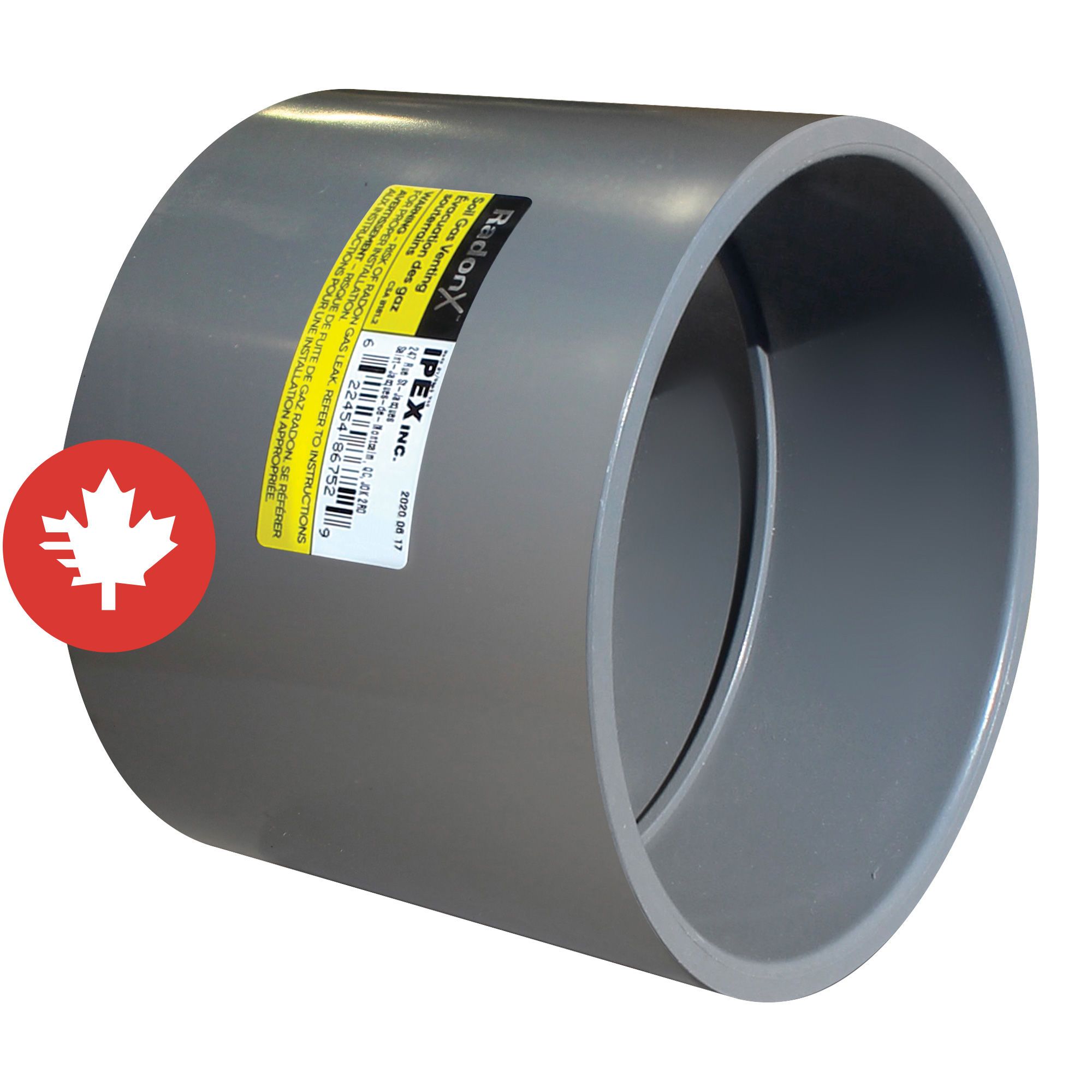 Coupling Hub - RadonX - PVC - PVC - SGV - 4" from IPEX | BMR