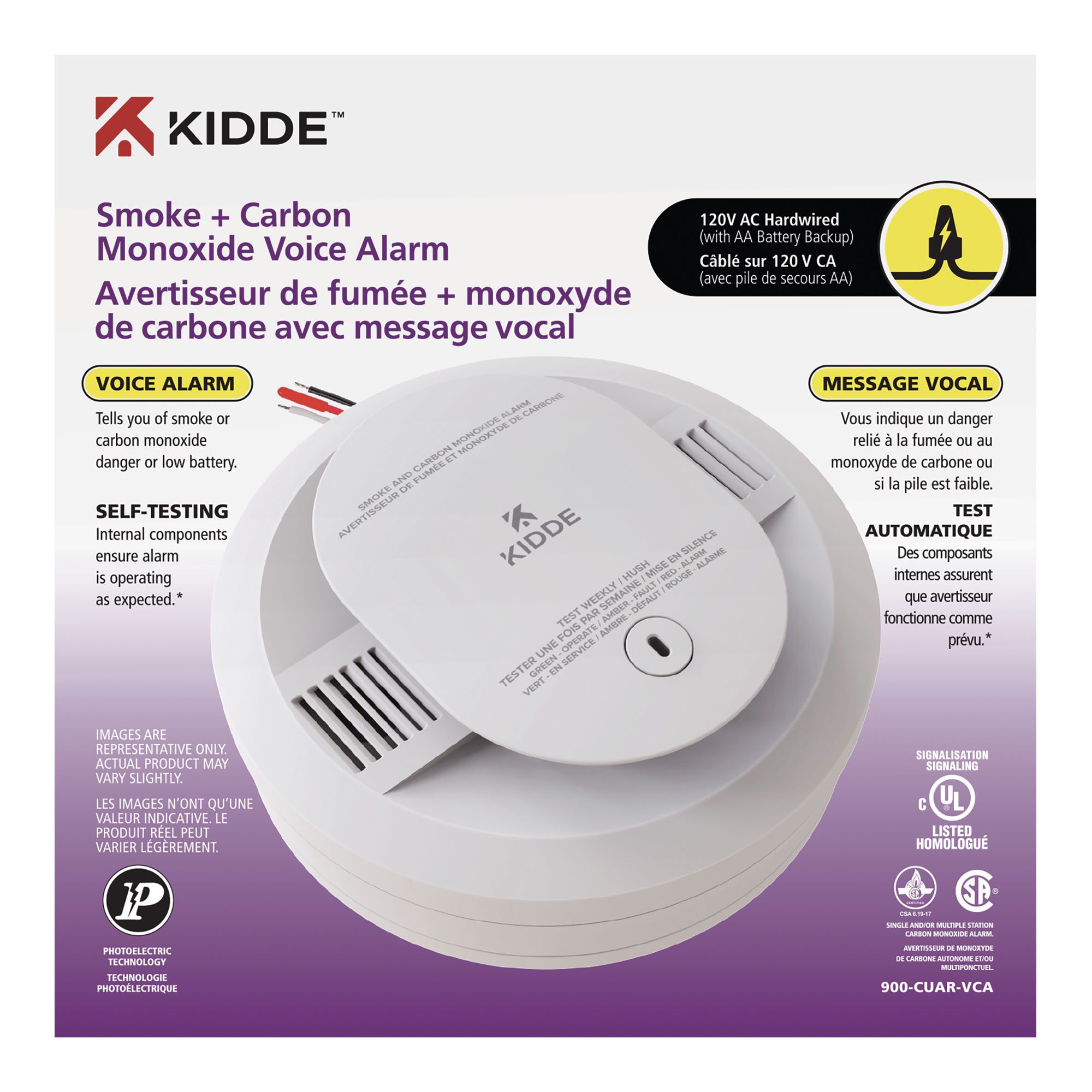 Voice Alarm - Carbon & Smoke Harwired from KIDDE CANADA | BMR