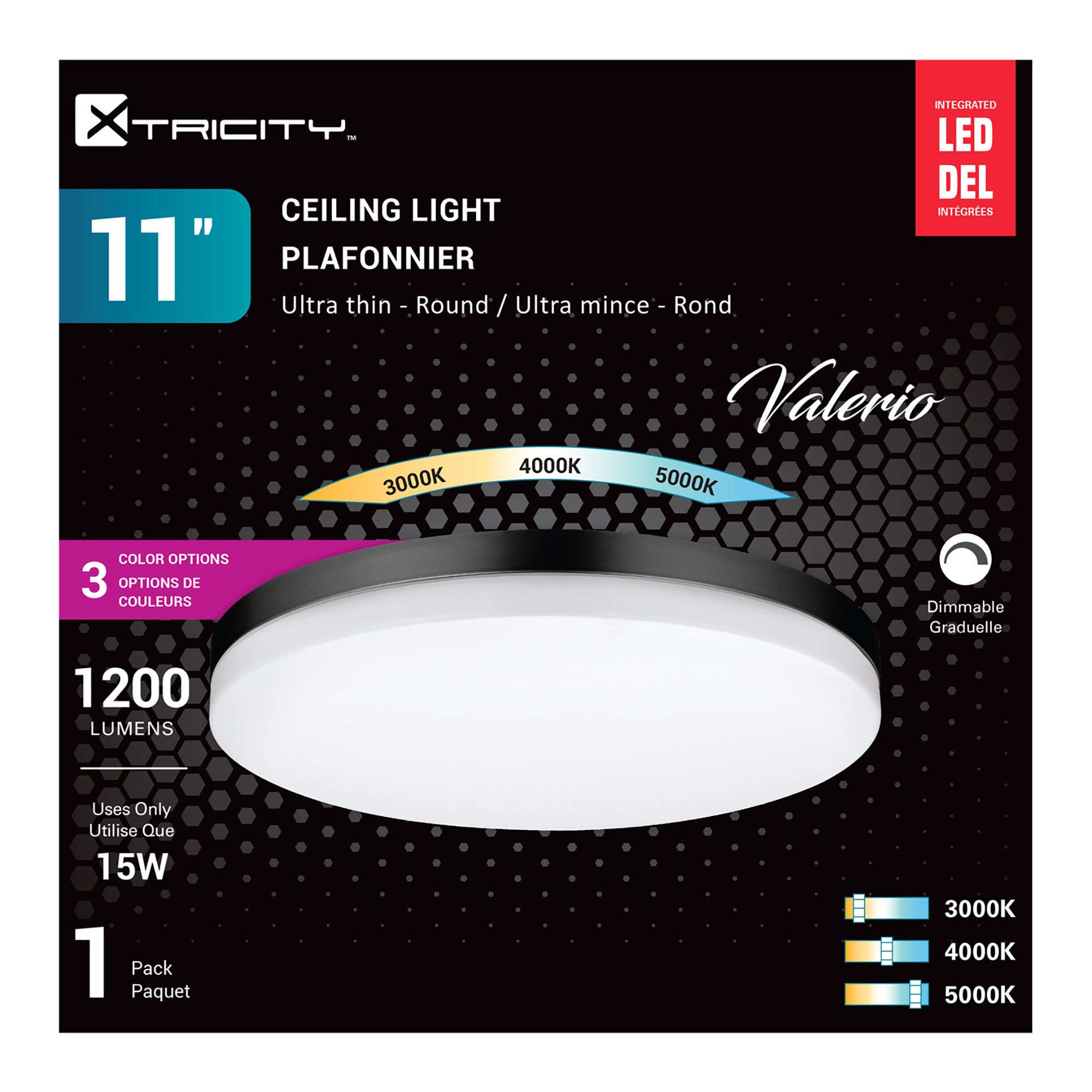 Flushmount - LED - Black - 11" from XTRICITY | BMR