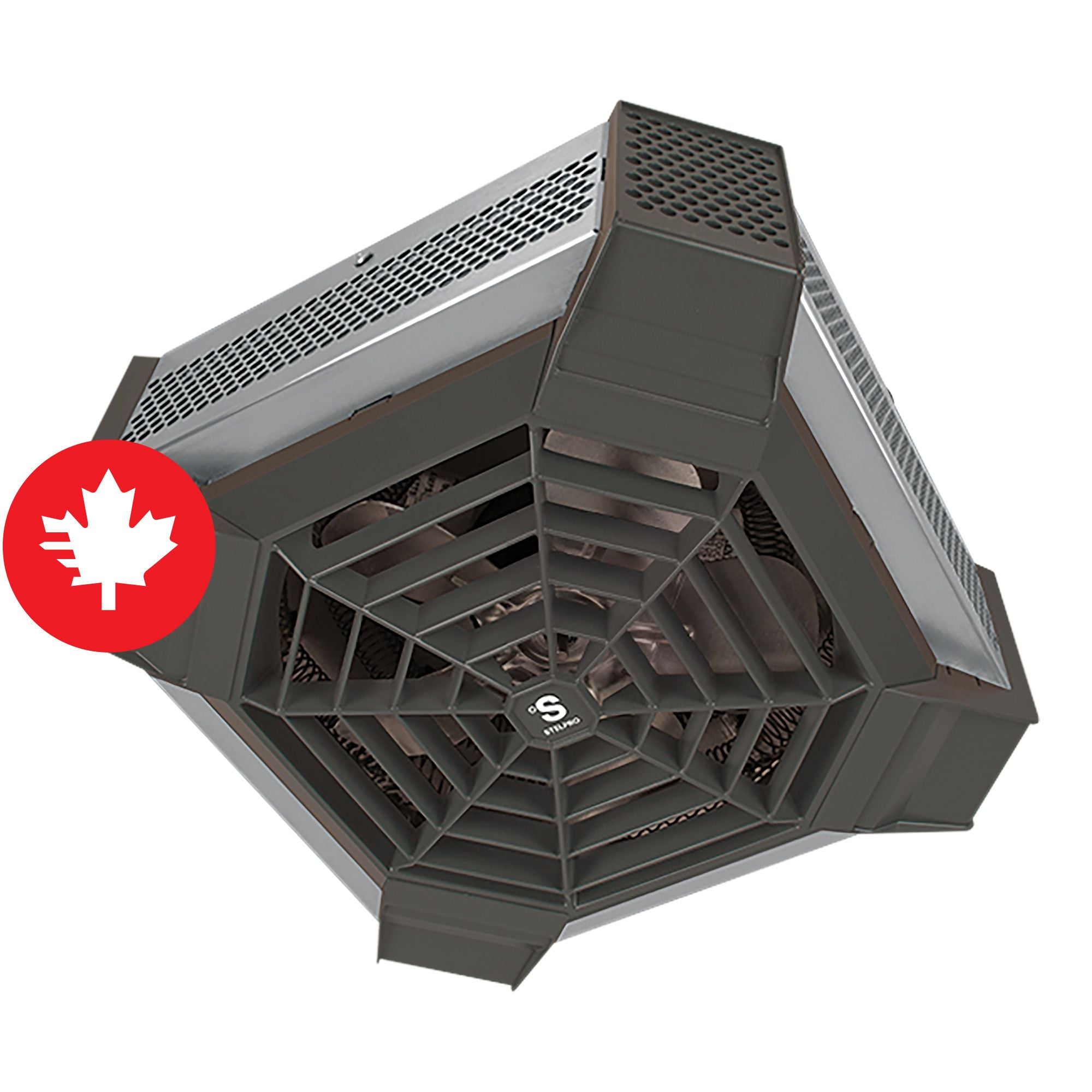 Spider Ceiling Fan Heater - 400 W - 240 V - Satinless Steel from ...