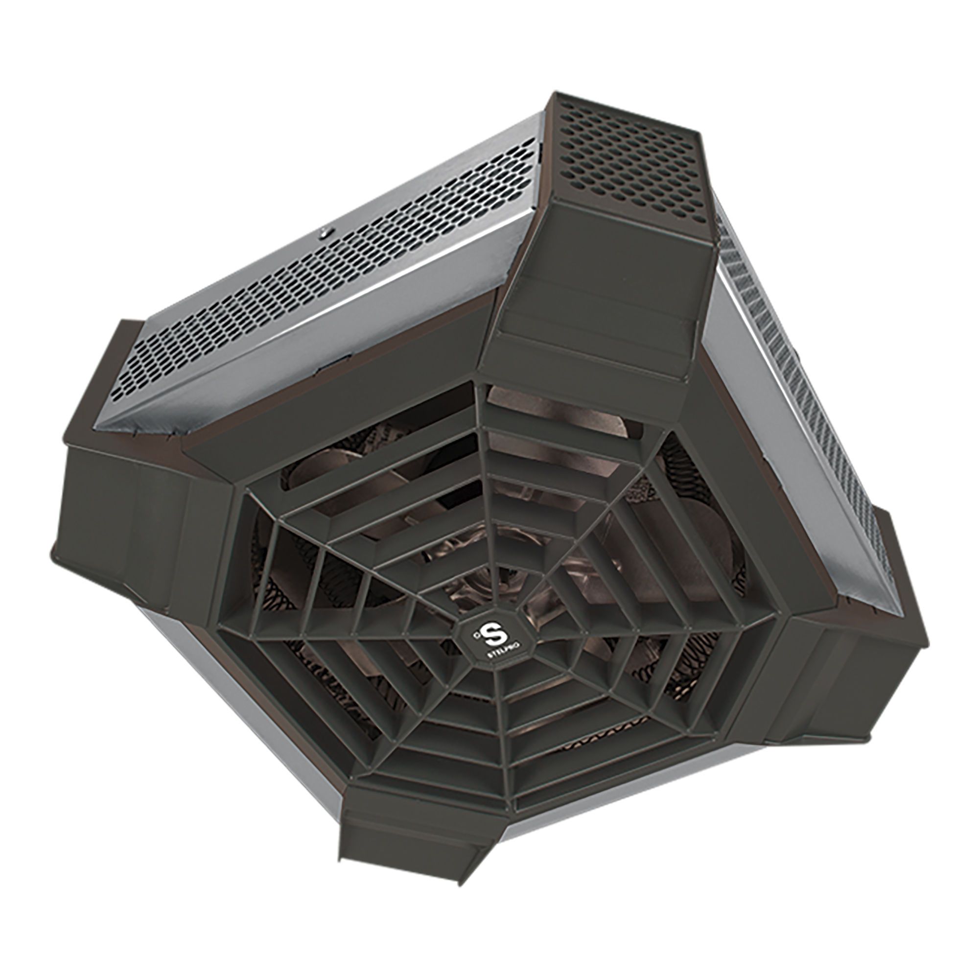 Spider Ceiling Fan Heater - 400 W - 240 V - Satinless Steel from ...