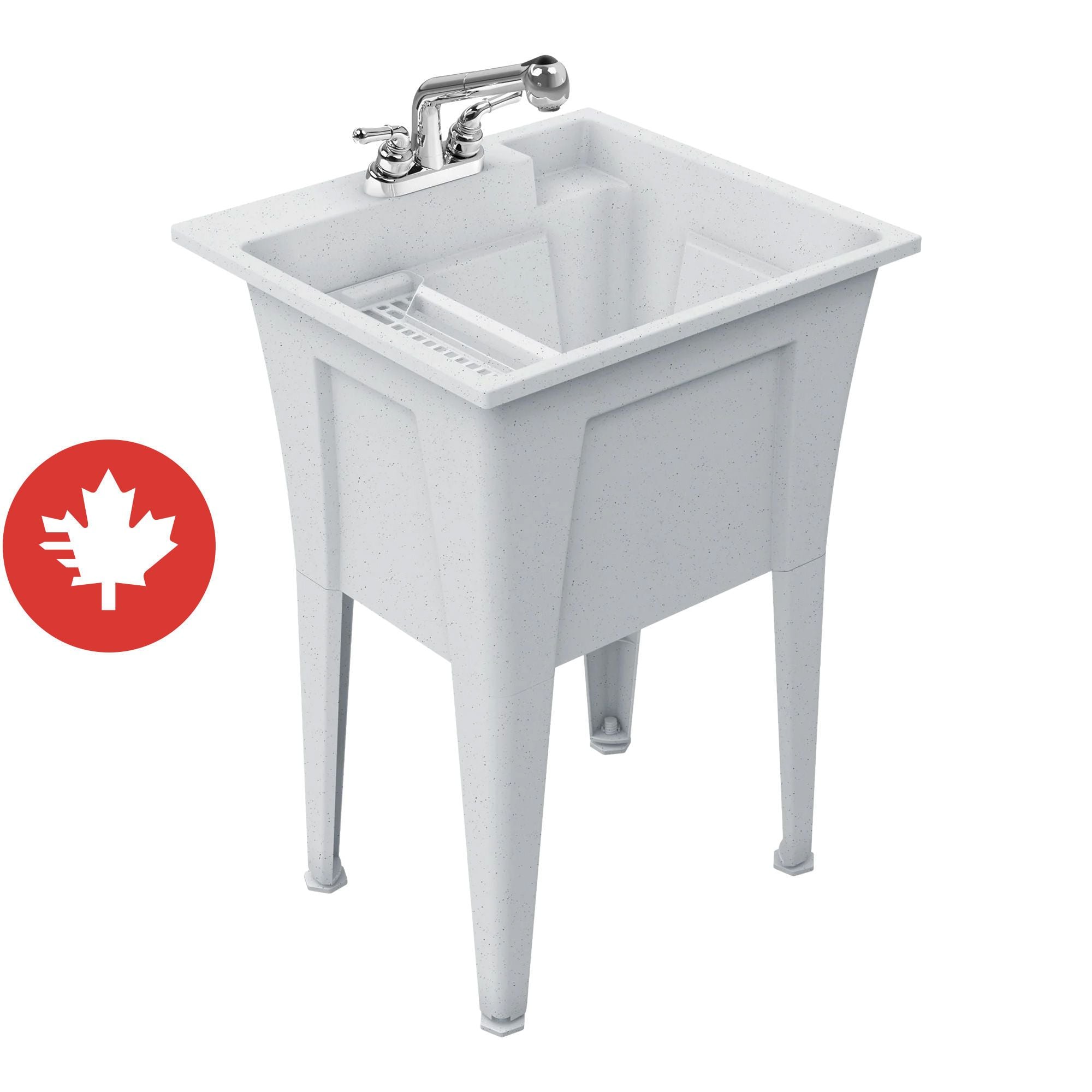 Cuve avec robinet chromé, Nova, granite, 2 portes, QP7 de RUGGEDTUB | BMR