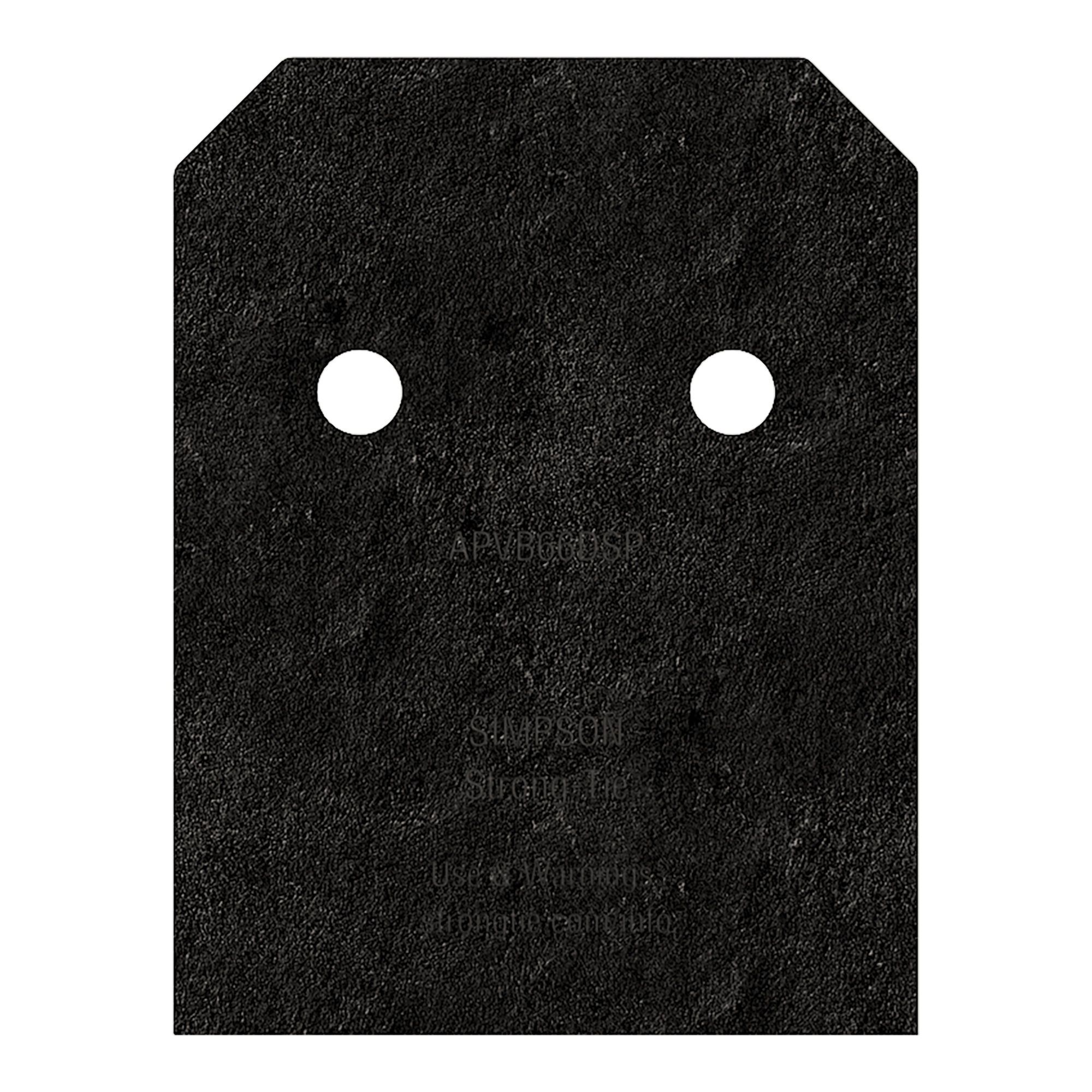 ZMAX Decorative Post Plate - OA AV - Black - 6" - 2/pkg from SIMPSON ...
