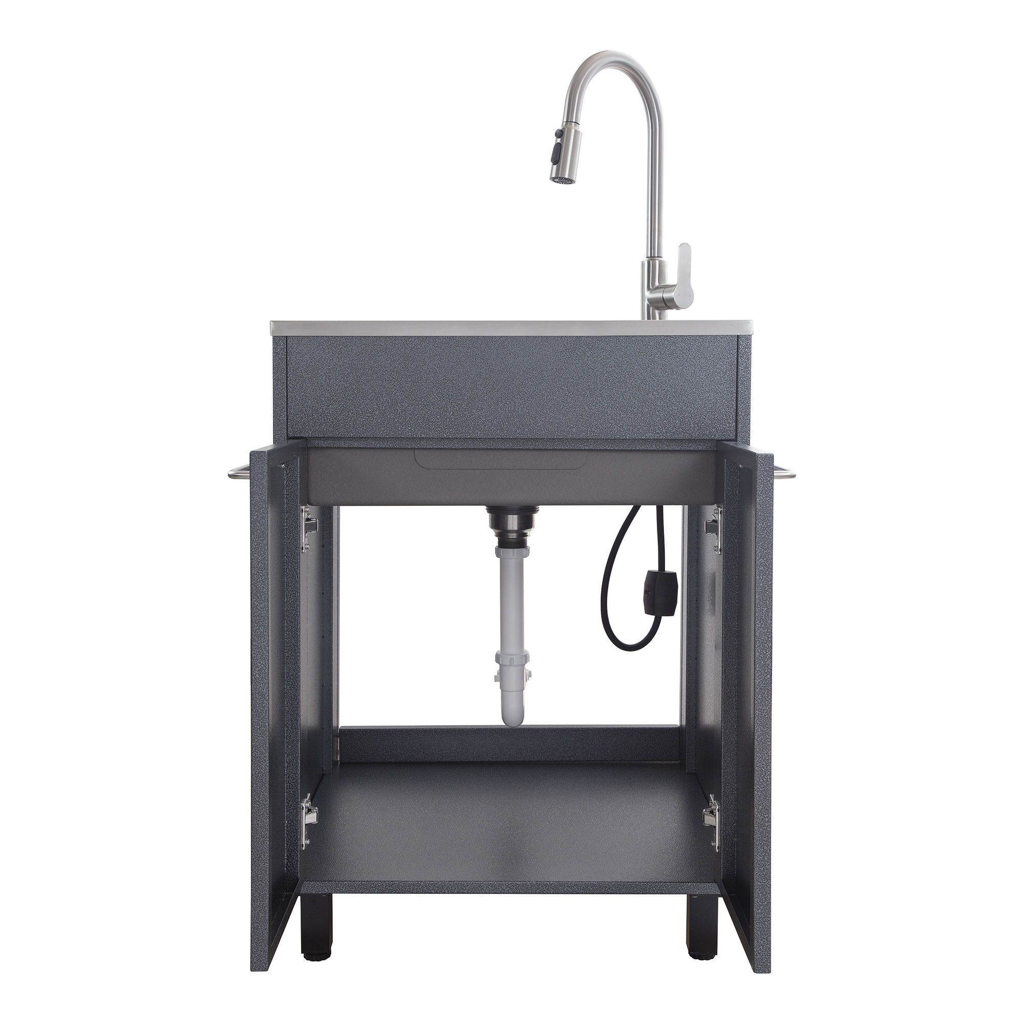 Ensemble cabinet de lavage, noir, 24" de OPAZ | BMR