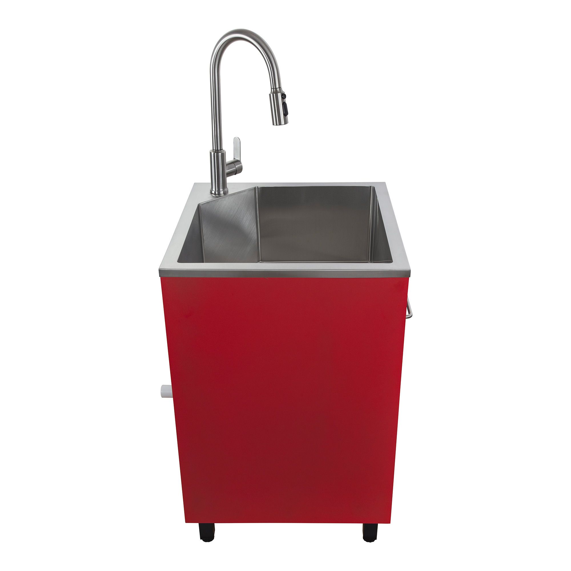 Utility Sink With Cabinet – Black-Red - 24" from OPAZ | BMR