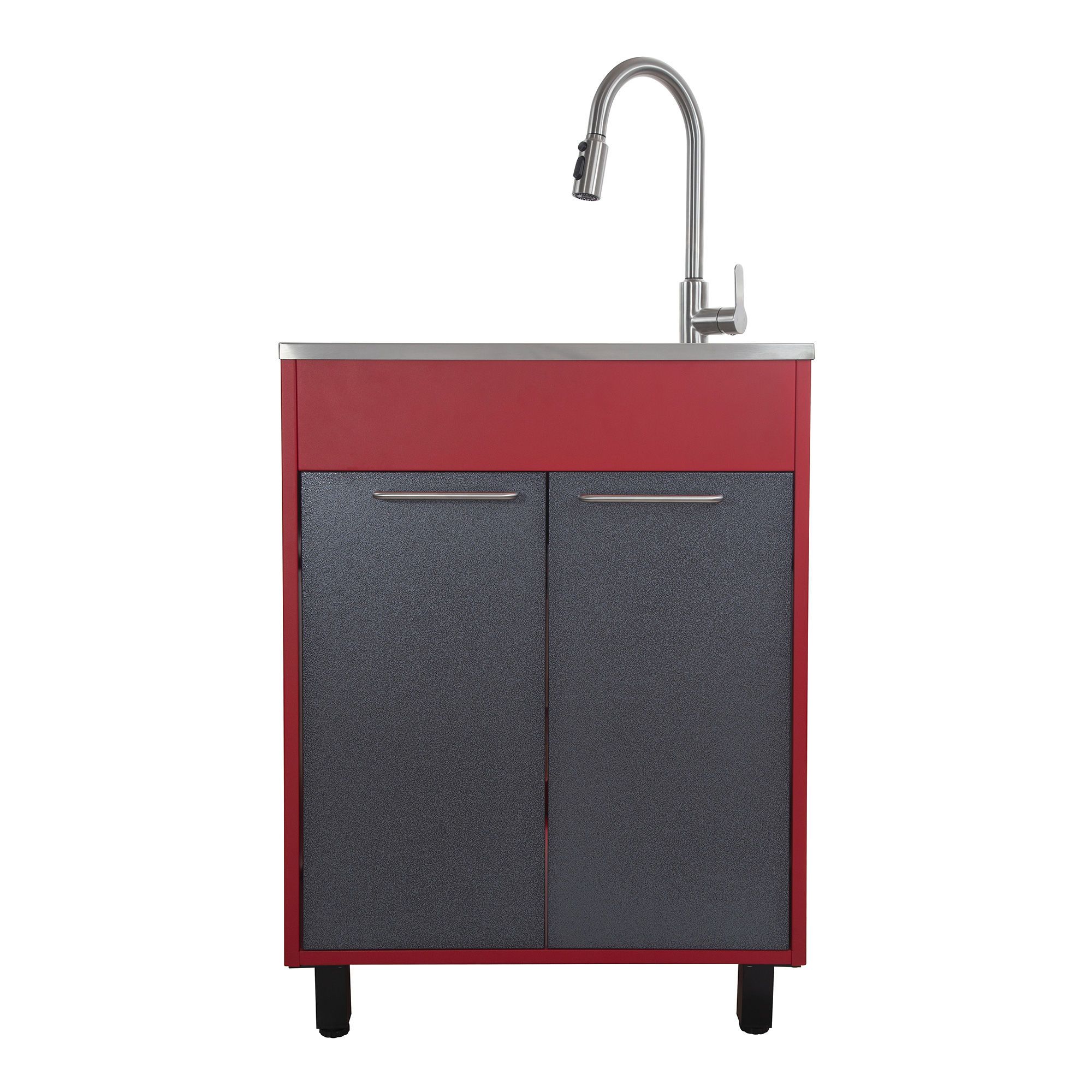 Utility Sink With Cabinet – Black-Red - 24" from OPAZ | BMR