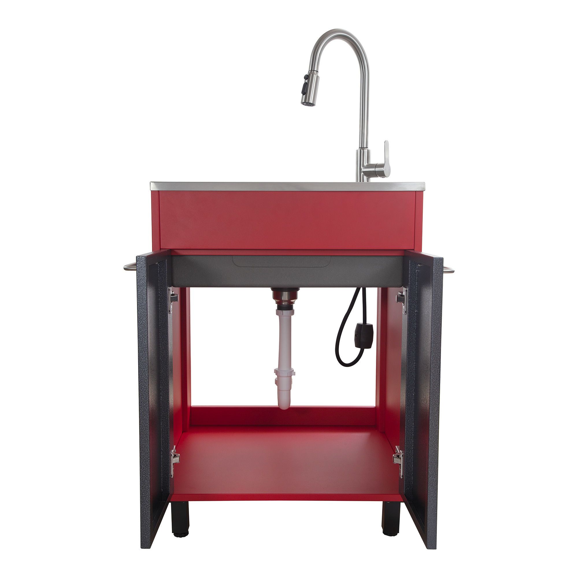 Utility Sink With Cabinet – Black-Red - 24" from OPAZ | BMR