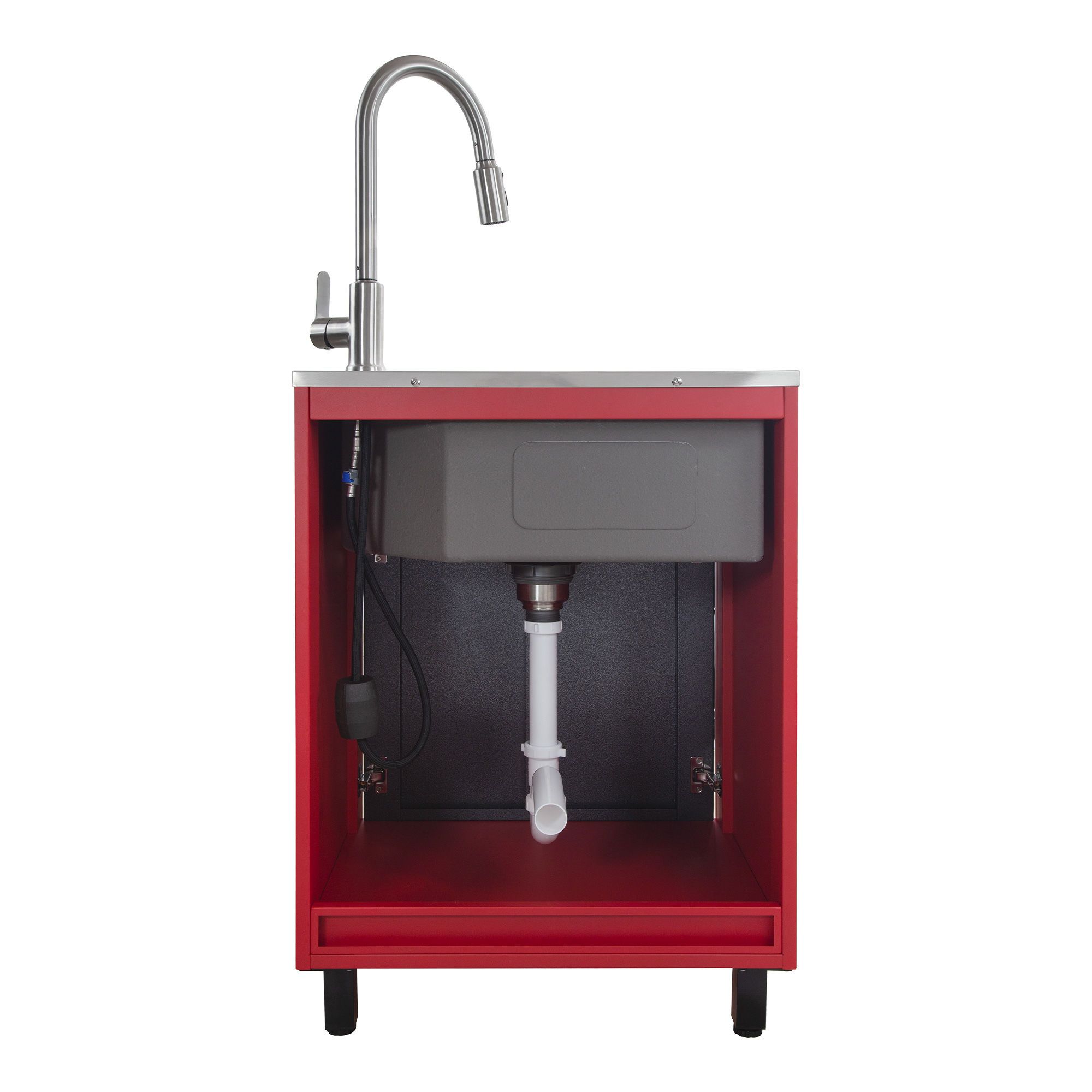 Utility Sink With Cabinet – Black-Red - 24" from OPAZ | BMR