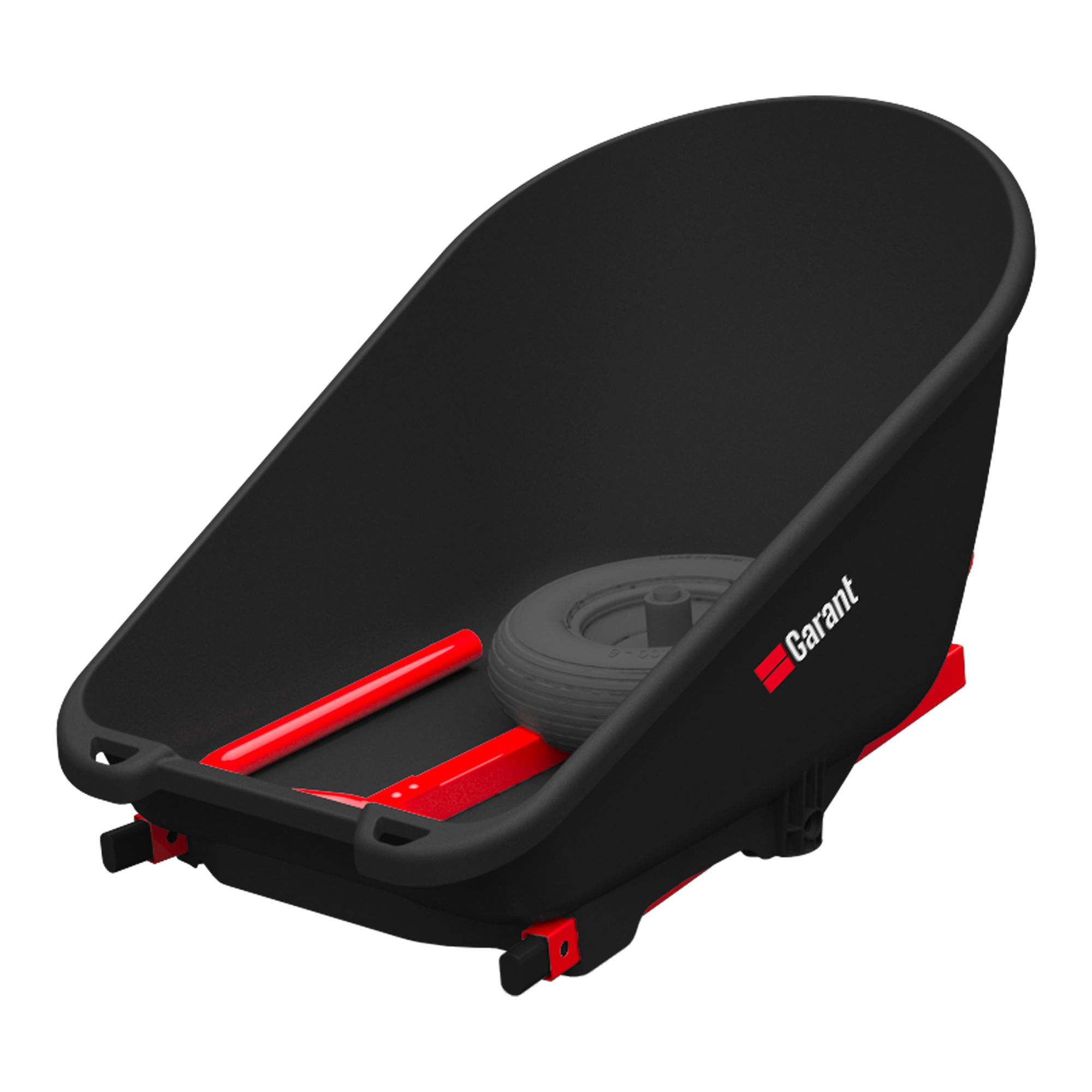 Brouette, polyéthylène, rangement facile, noir-rouge, 4’CU de GARANT | BMR