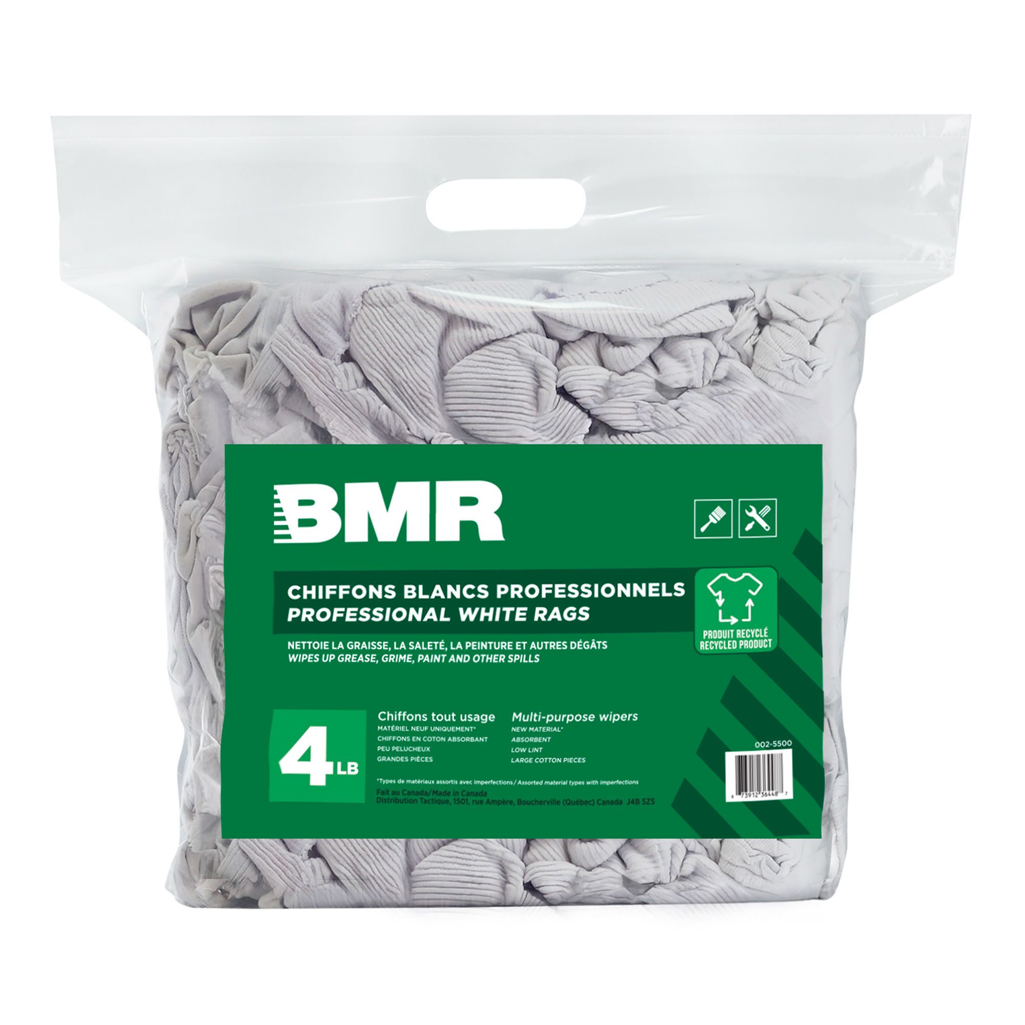 Professional Rags – White – 4 lb from BMR | BMR