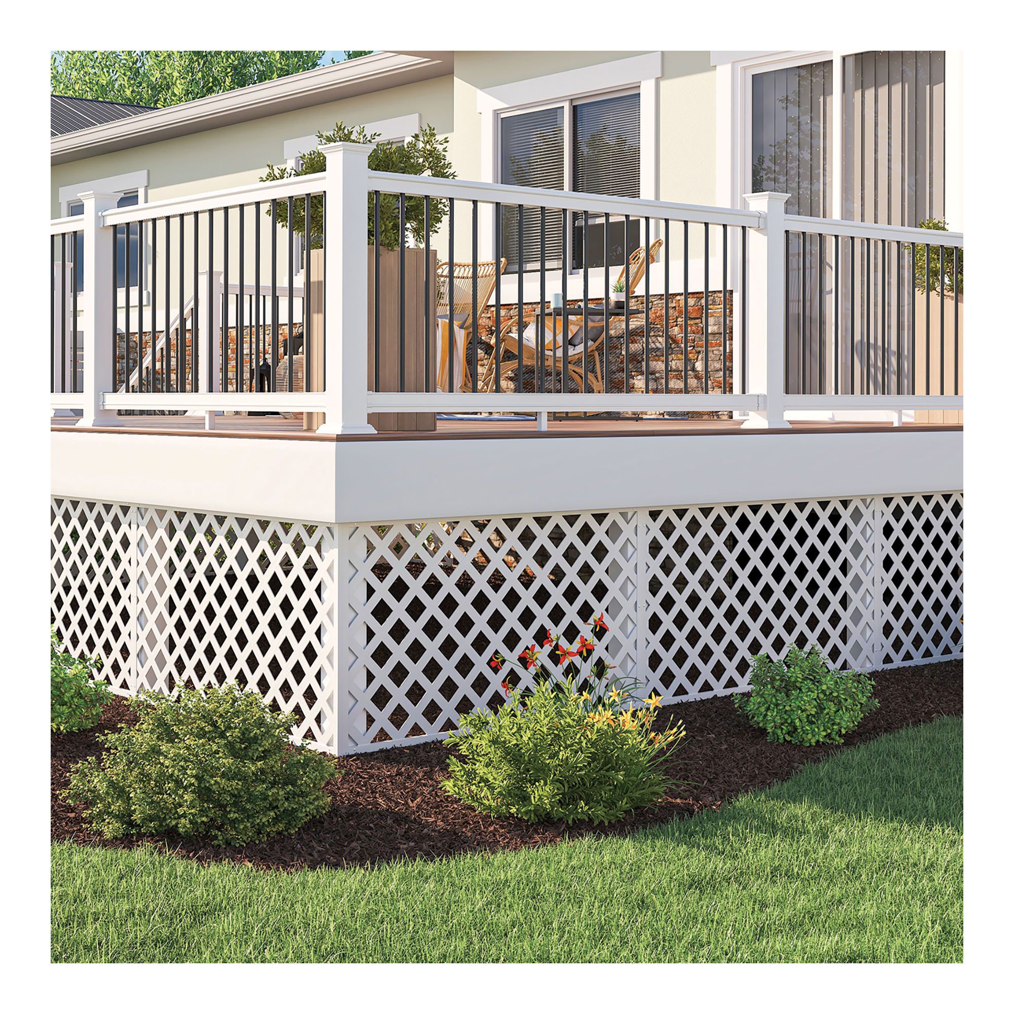 Treillis, Classique, PVC, blanc, 4’ x 8’ de BARRETTE | BMR