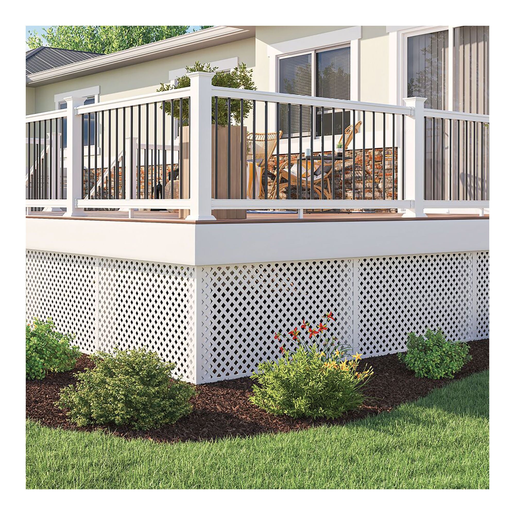 Treillis, Diamant, PVC, blanc, 4’ x 8’ de BARRETTE | BMR
