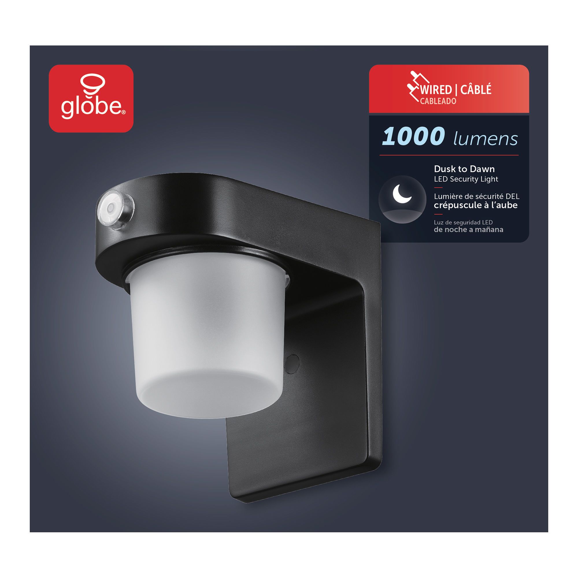 Security Light – LED – Wired - Black from GLOBE | BMR