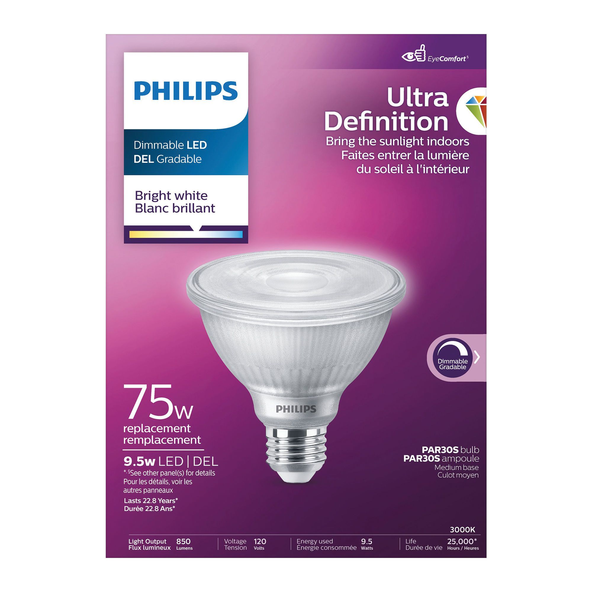 Bulb LED - PAR30 – Short – Bright White – 75 W from PHILIPS | BMR