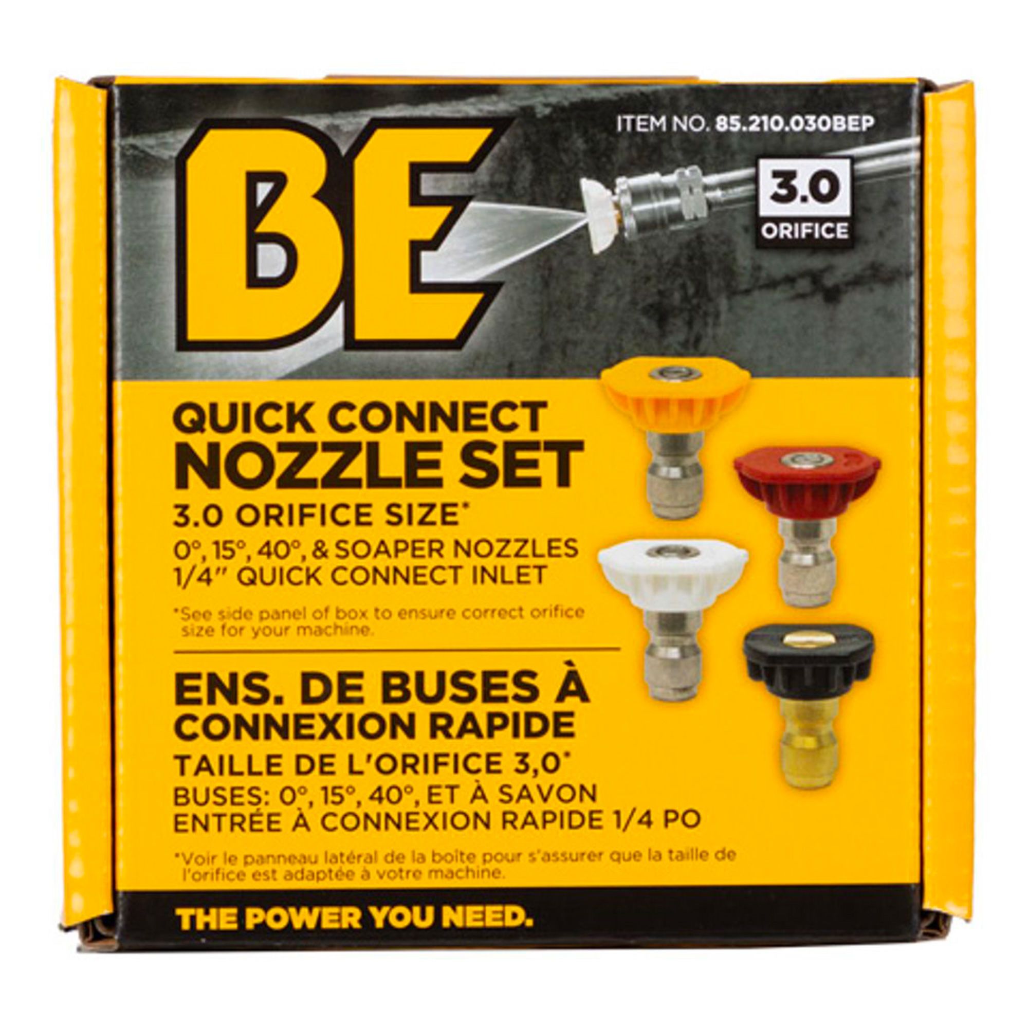 Nozzle Kit – Quick Connect - Max 5 000 PSI from BE POWER EQUIPMENT | BMR