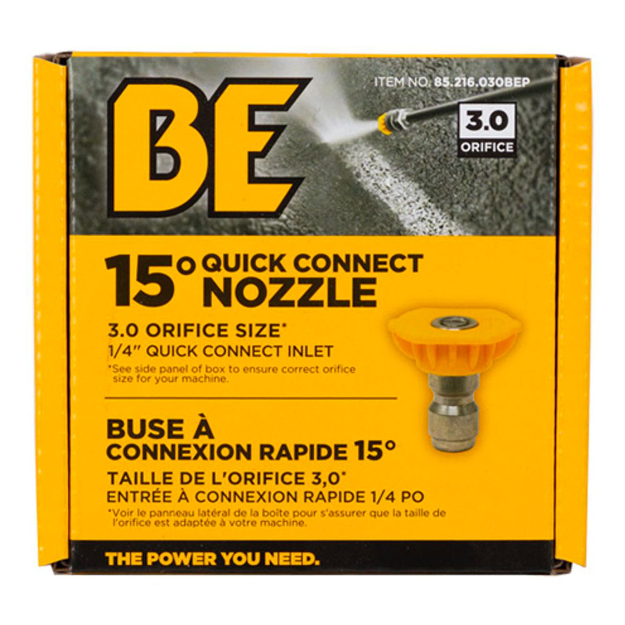 Nozzle – Quick Connect – 15D – Yellow - Max 5 000 PSI | BMR
