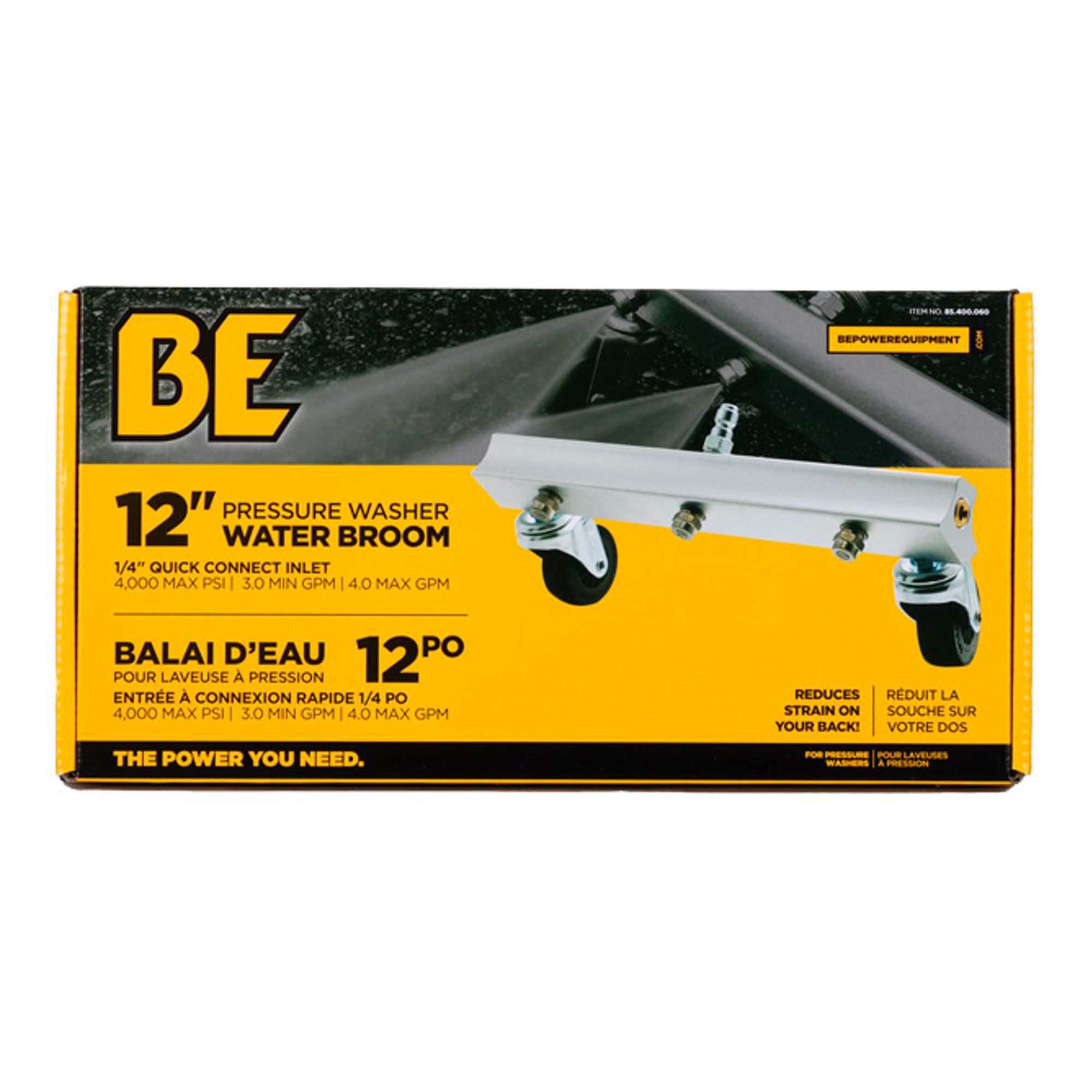 Water Broom – Quick Connect - 1/4" - 4 000 PSI Max - 3 000 PSI min - 12 ...