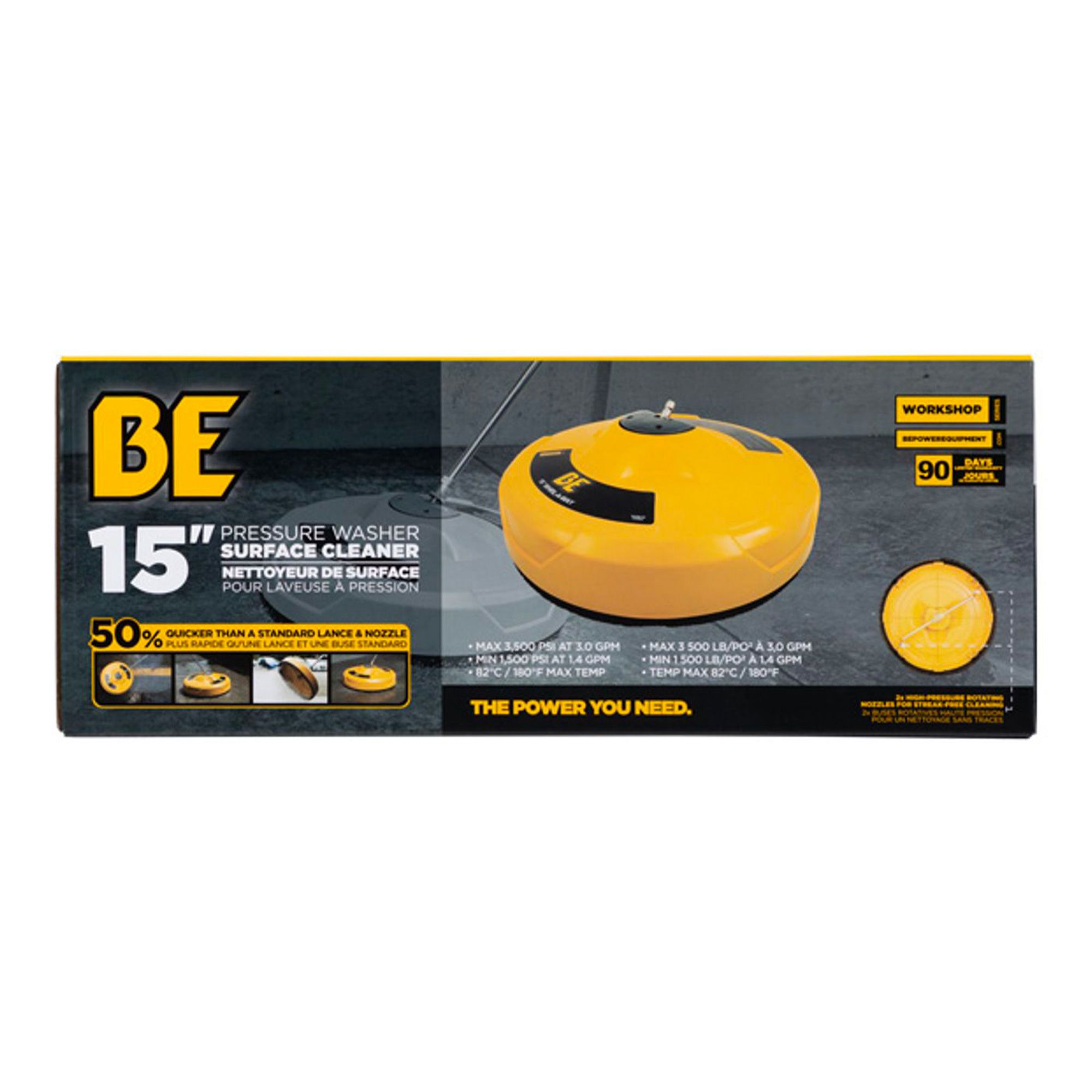 Surface Cleaner – 15” – 4 000 PSI from BE POWER EQUIPMENT | BMR