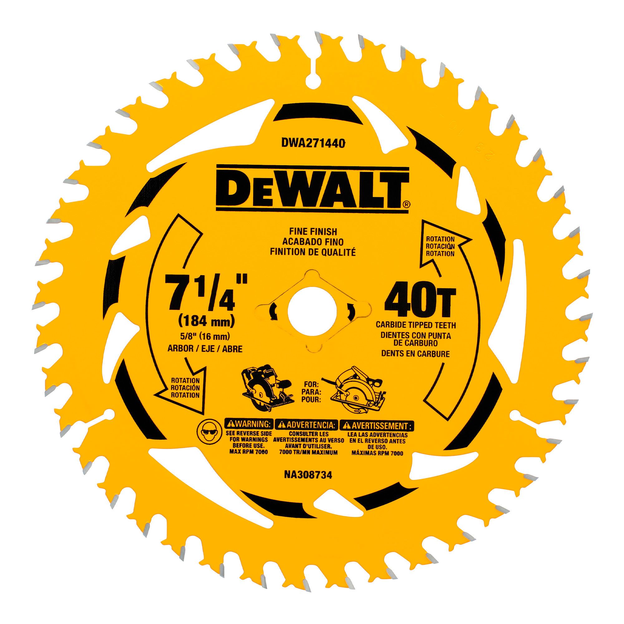 Circular Saw Blade – 24D – 7 1/4" from DEWALT | BMR