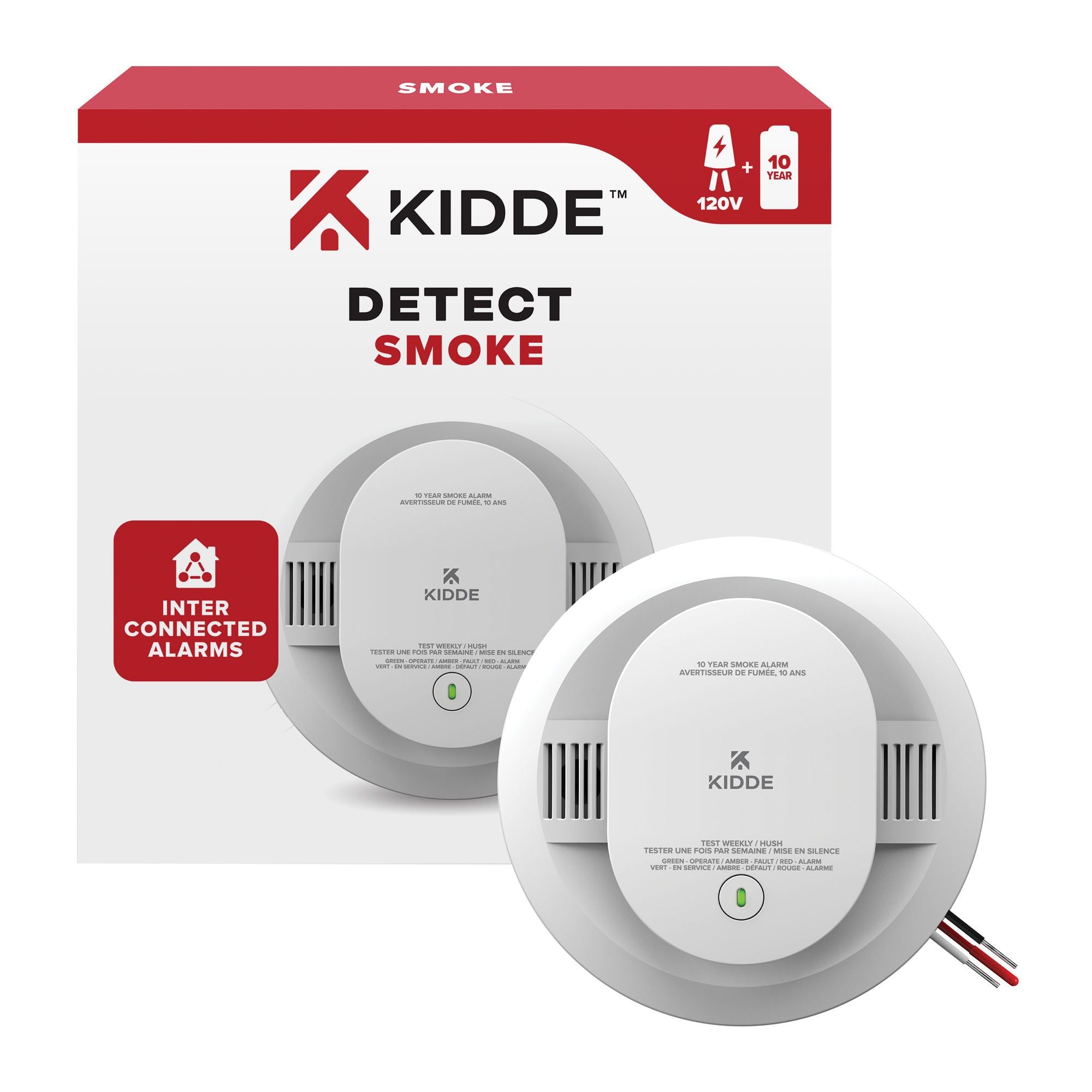 Smoke Alarm - 120 V & 10 Years Sealed Battery from KIDDE | BMR