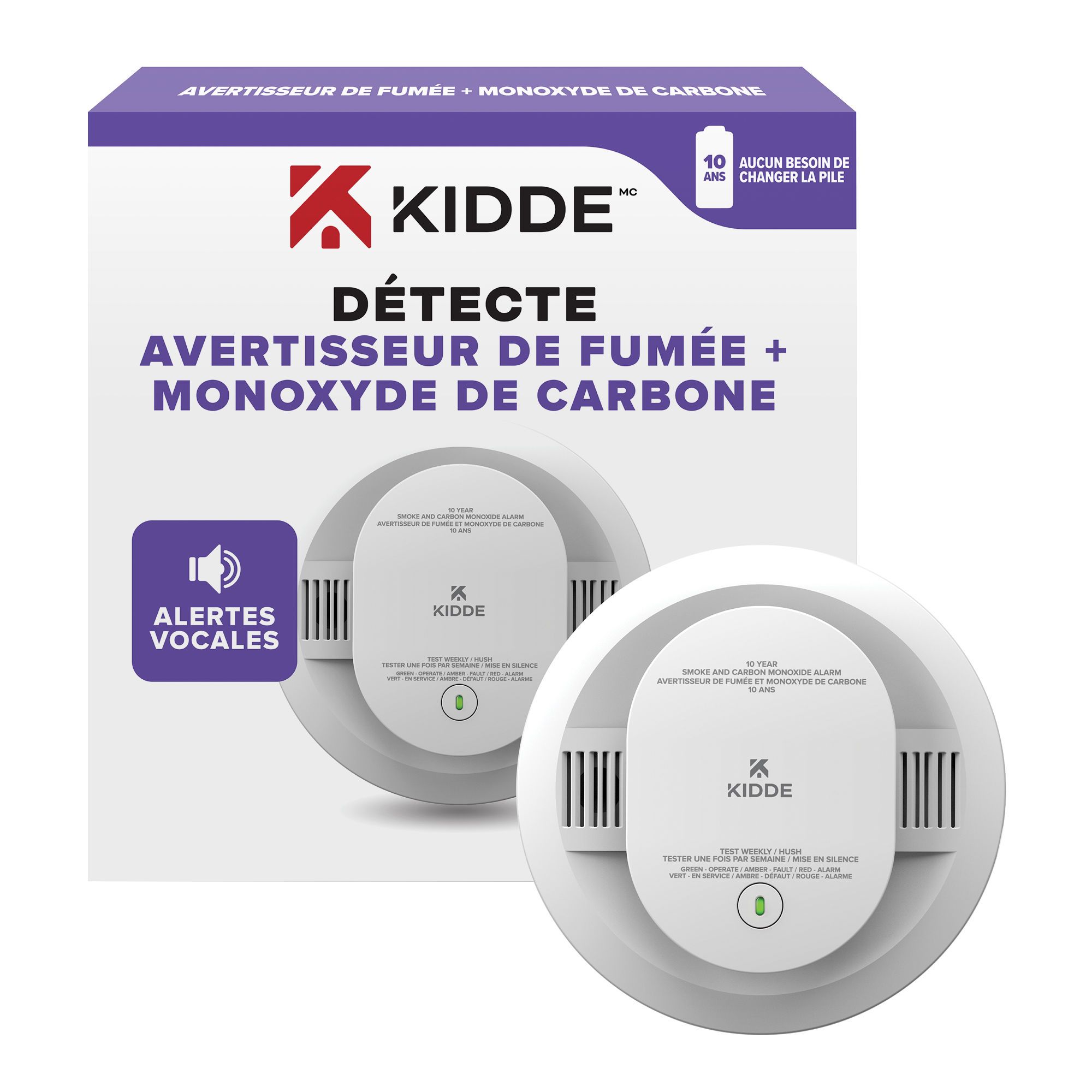 Combo Smoke Alarm And Co - 10 Years Sealed Battery from KIDDE | BMR