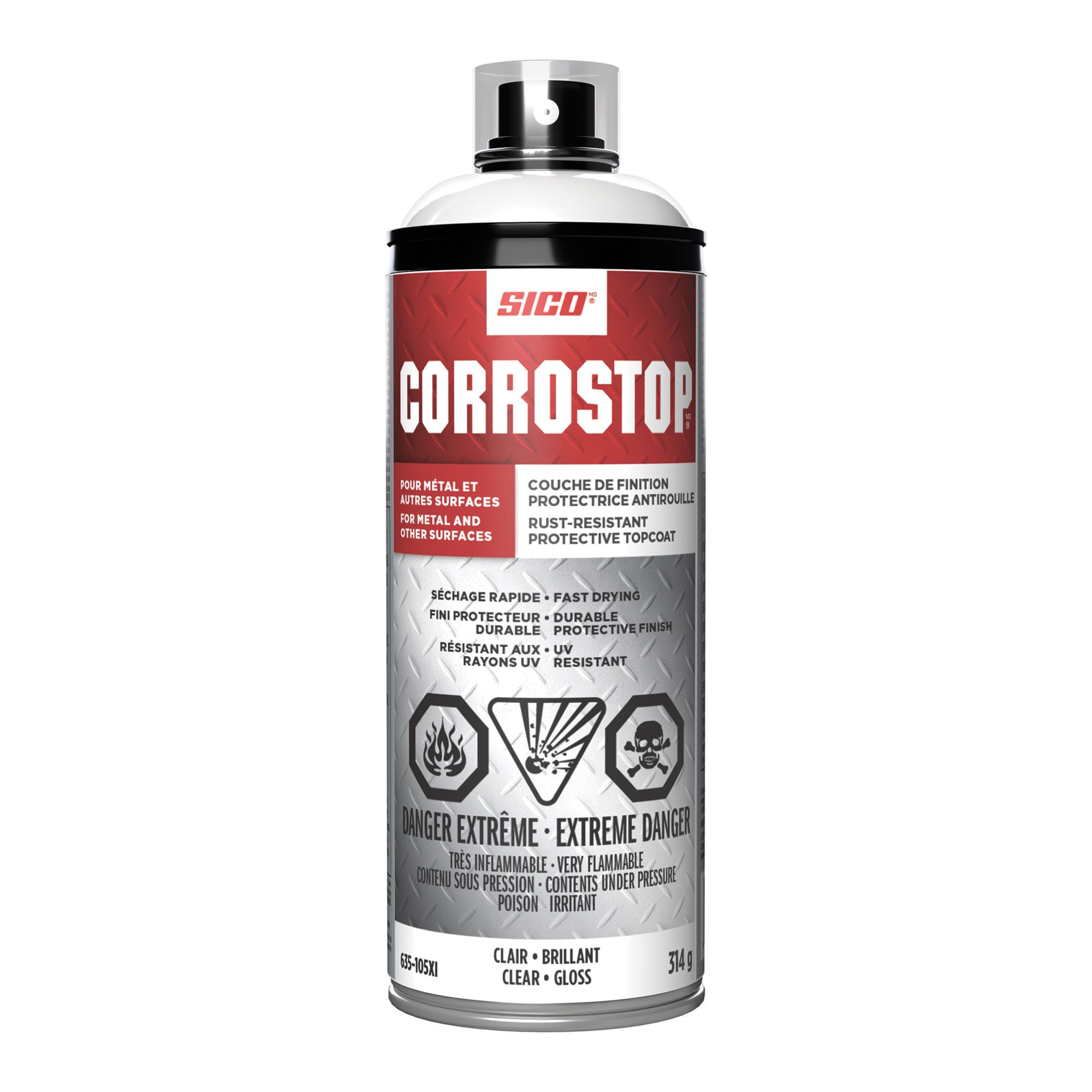 Rust-Resistant Enamel - Corrostop - Gloss - Clear - 312 g from SICO | BMR