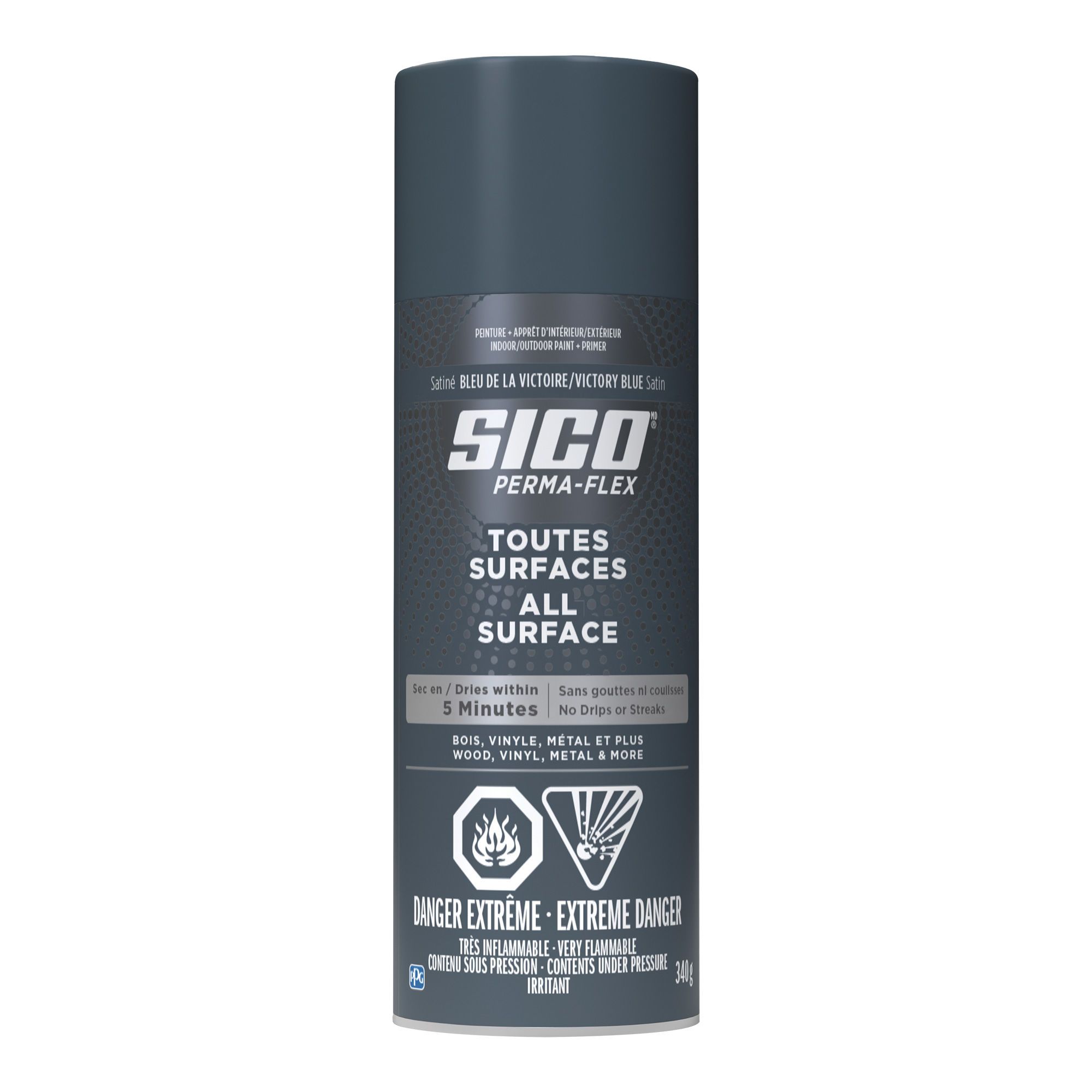 Exterior Paint and Primer - Permaflex - Satin - Victory Blue - 340 g ...