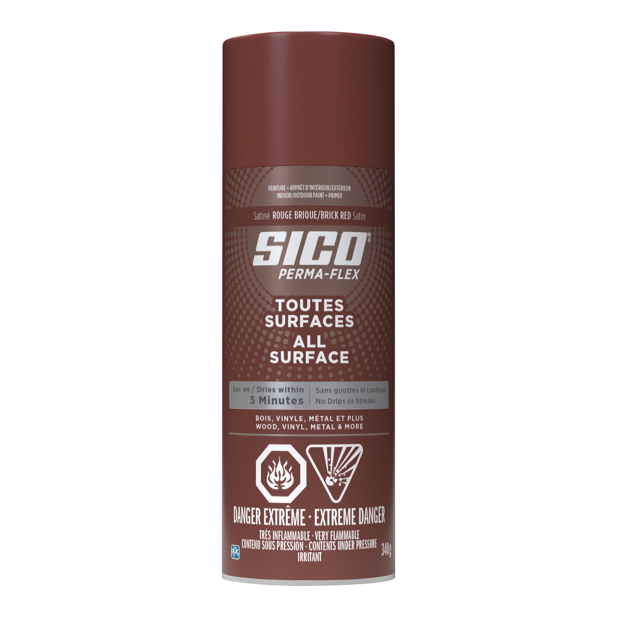 Spray Paint – 340 g – Satin Brick Red Finish from PERMAFLEX | BMR