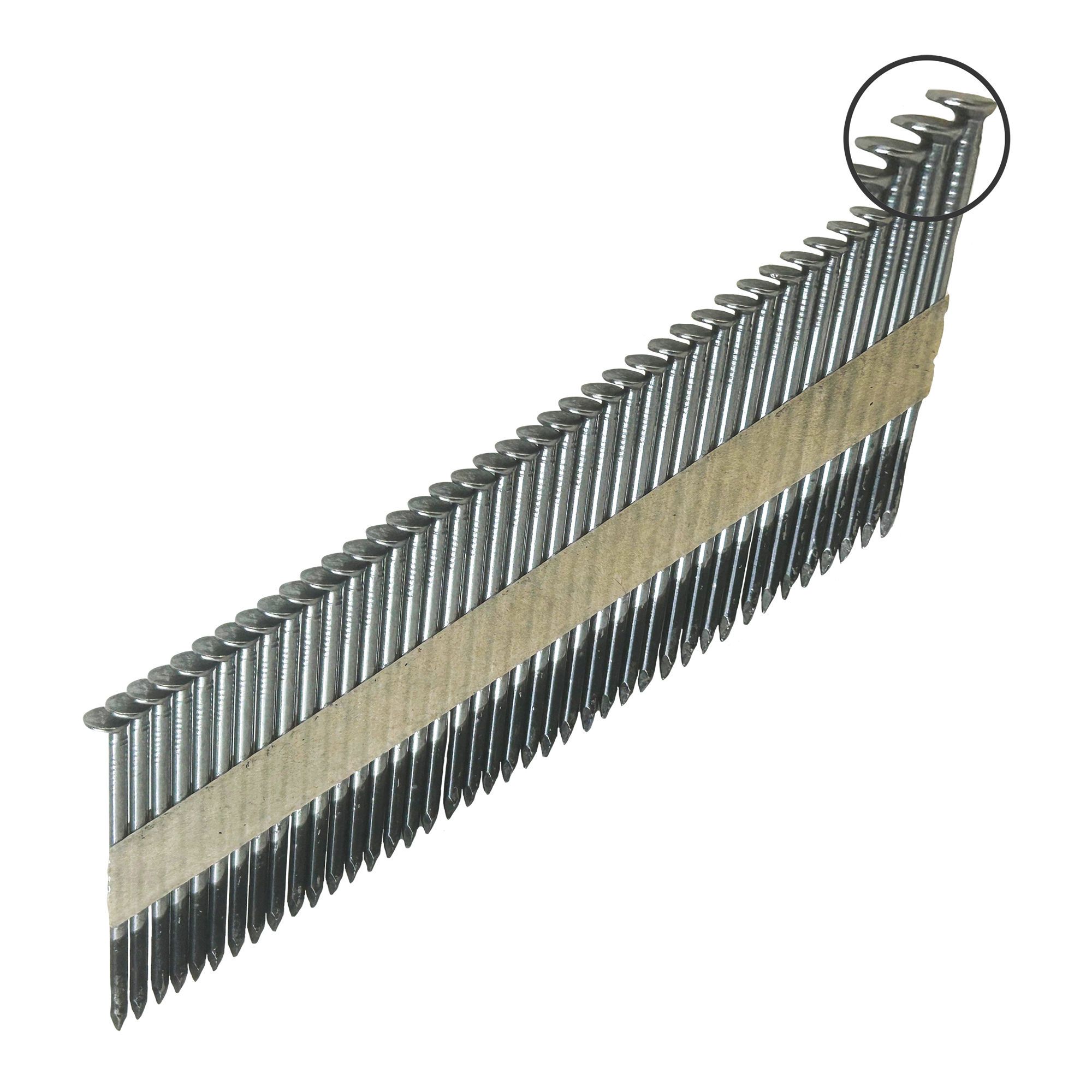 Paper Strip Nails – 30D – Ringed – Hot Deep Galvanized - 3 1/4" x .120'', 1 500/pkg from TOP GUN ...