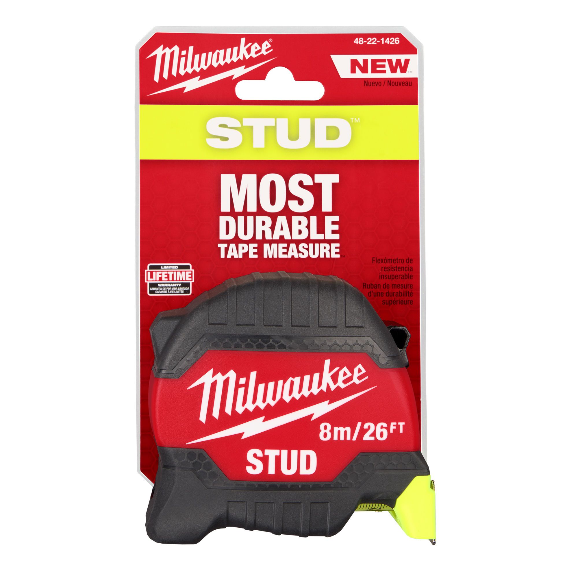 STUD Tape Measure, 8 m/26-ft from MILWAUKEE | BMR