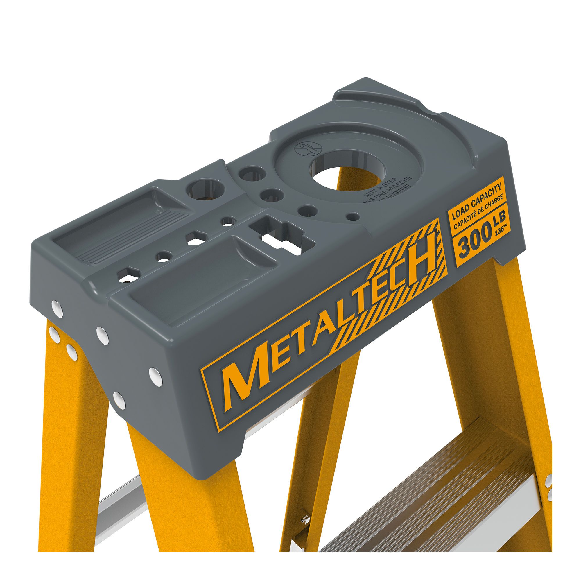 Fiberglass Step Ladder, 8-ft, Grade 1A from METALTECH | BMR