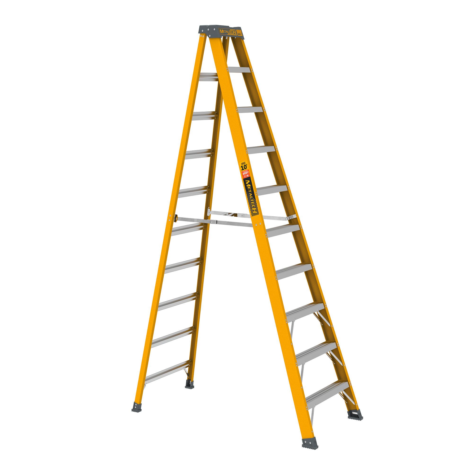 Step Ladder, Fibreglass, 10-ft, Grade 1A from METALTECH | BMR