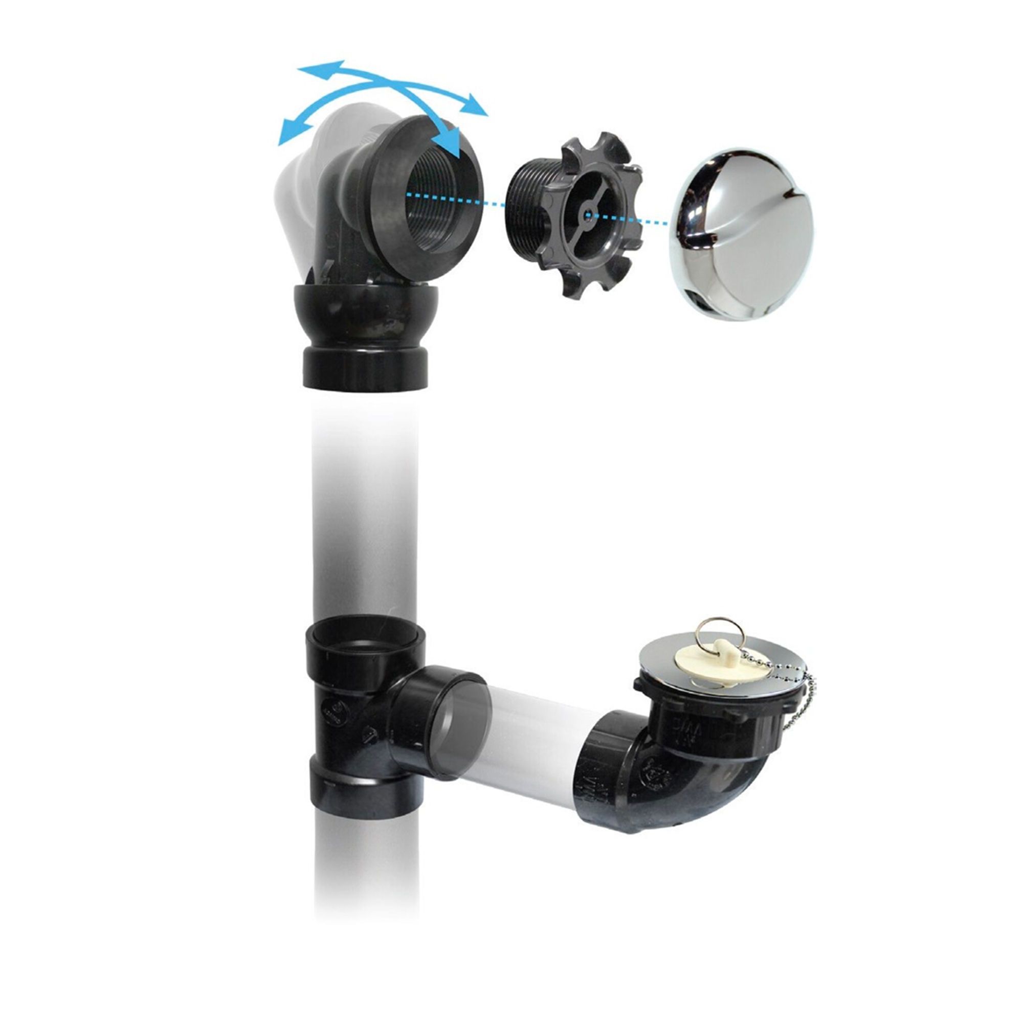 Bath Waste & Overflow Kit – 1 1/2" – Adjustable – Chrome from IPEX | BMR
