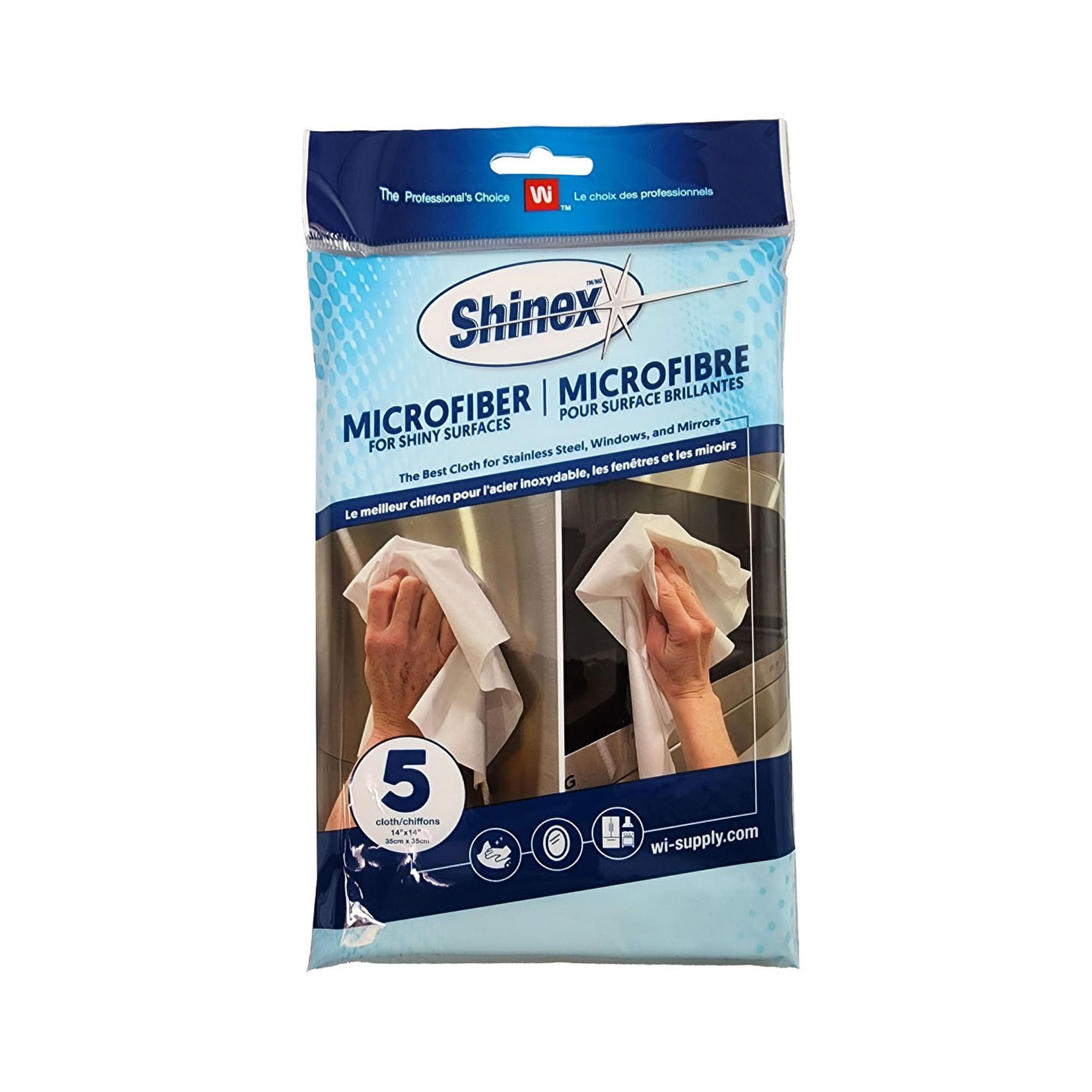 Microfiber cloth for shiny surfaces, 14" x 14 from SHINEX | BMR