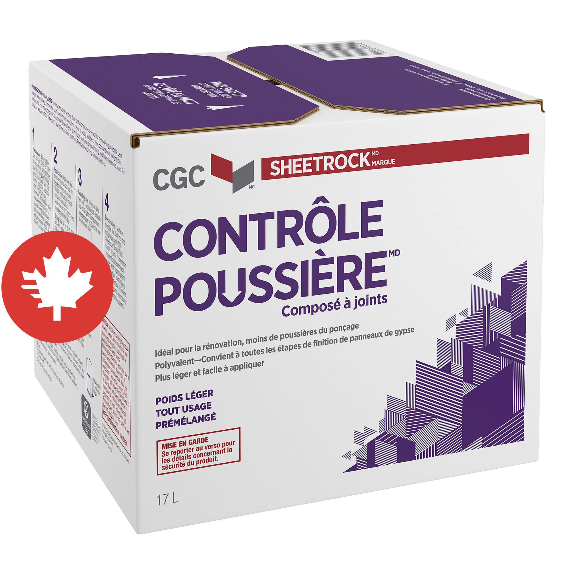 CGC Sheetrock Dust Control Drywall Compound - 17 l from CGC | BMR