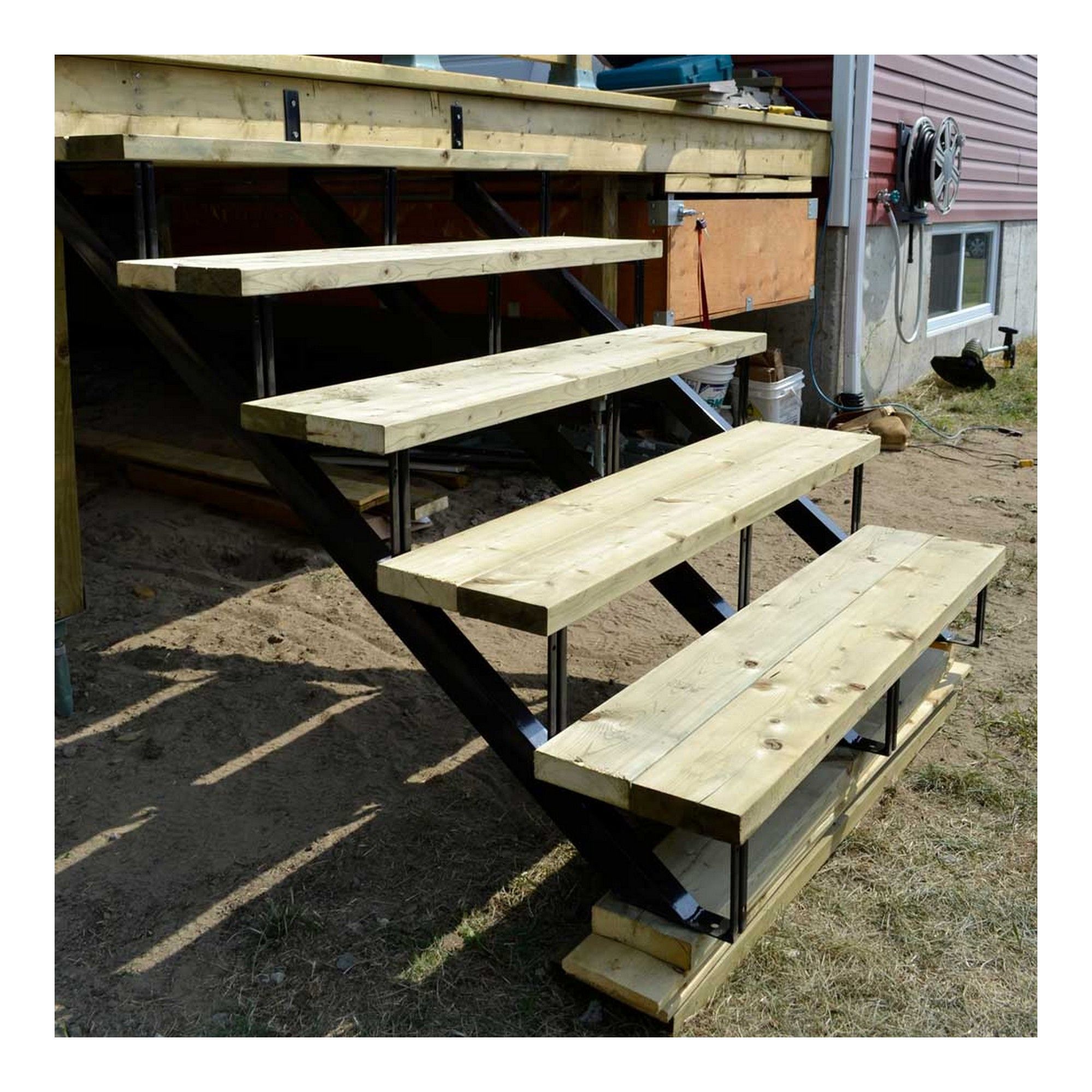 Limon de marche, 5 marches, 45", noir de PYLEX | BMR