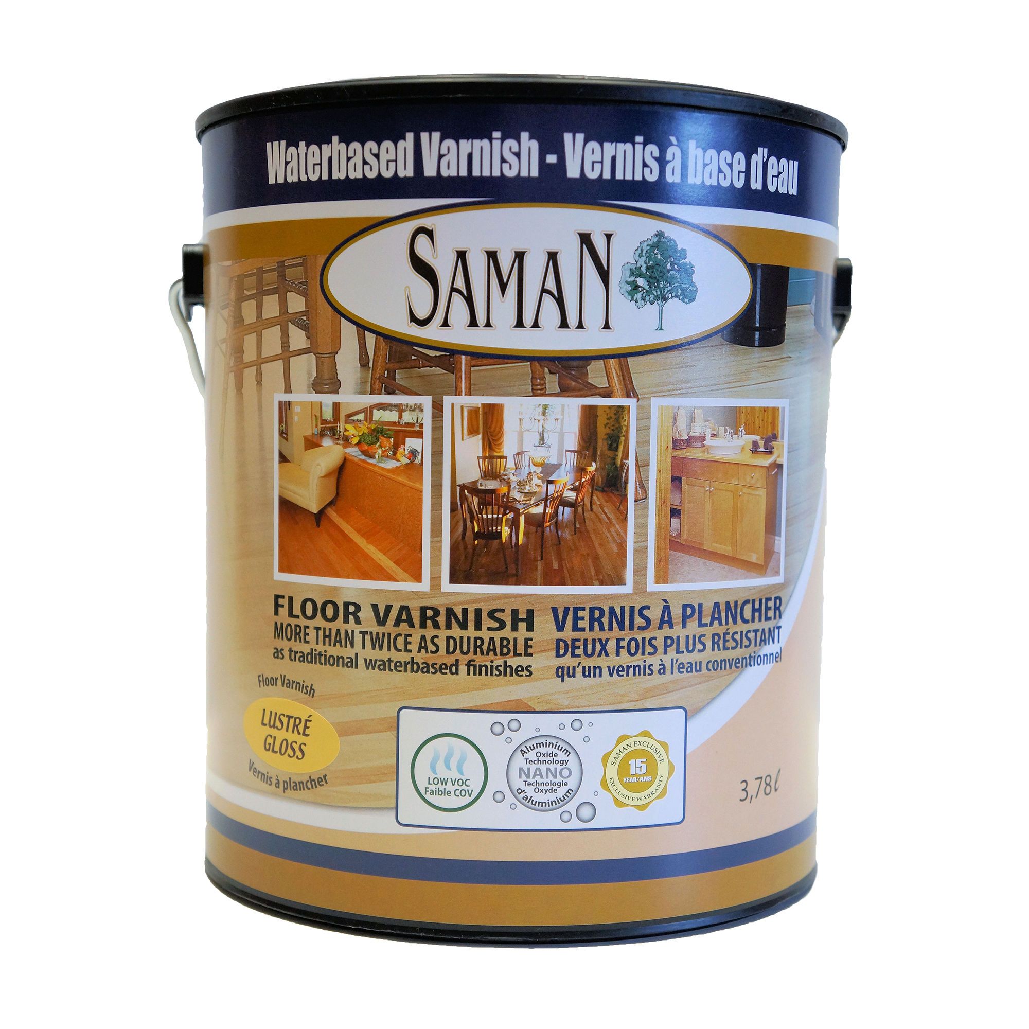 Water Based Varnish - Glossy - 3.78 l from SAMAN | BMR