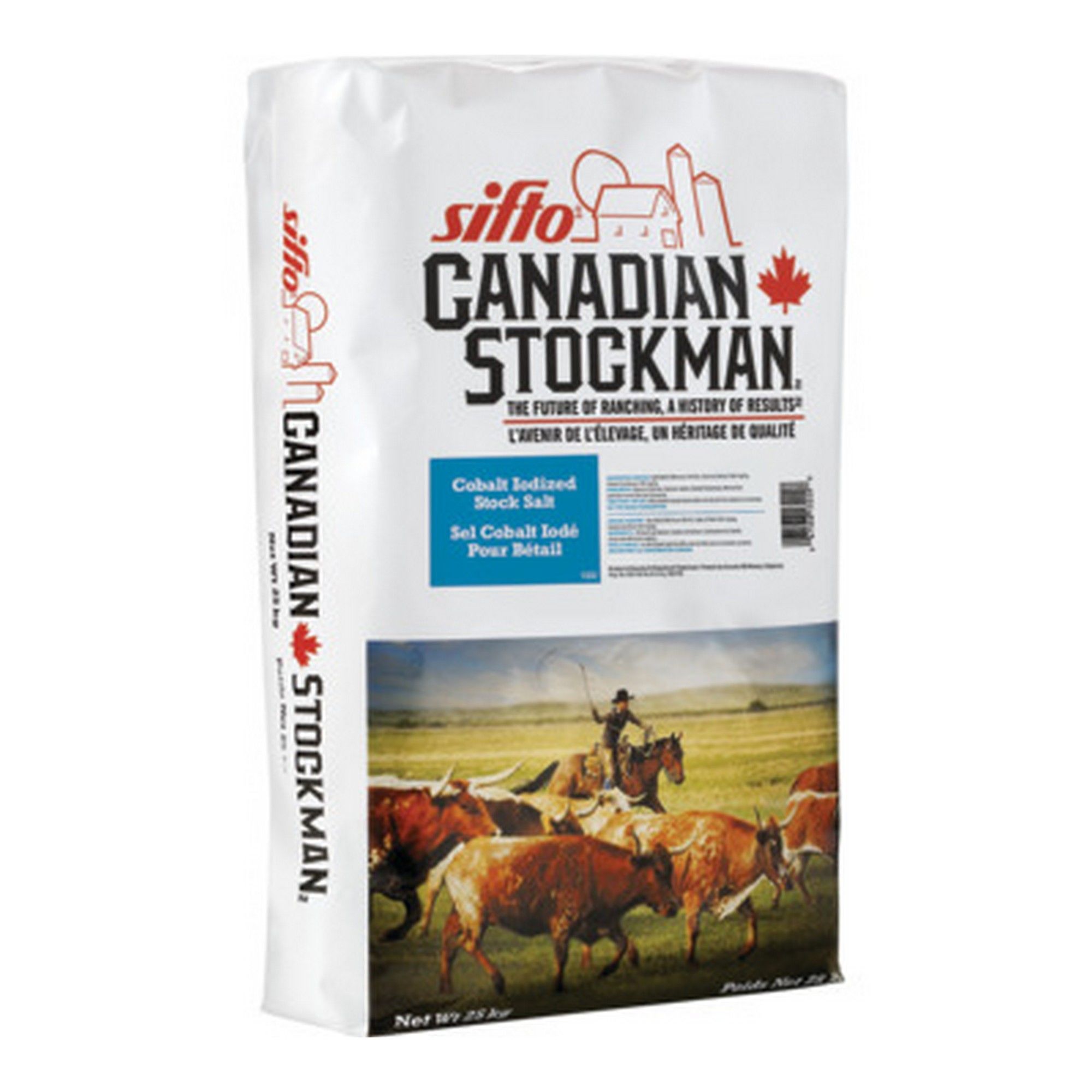 Canadian Stockman Cobalt Iodized Salt - Blue - 25 kg from SIFTO CANADA ...