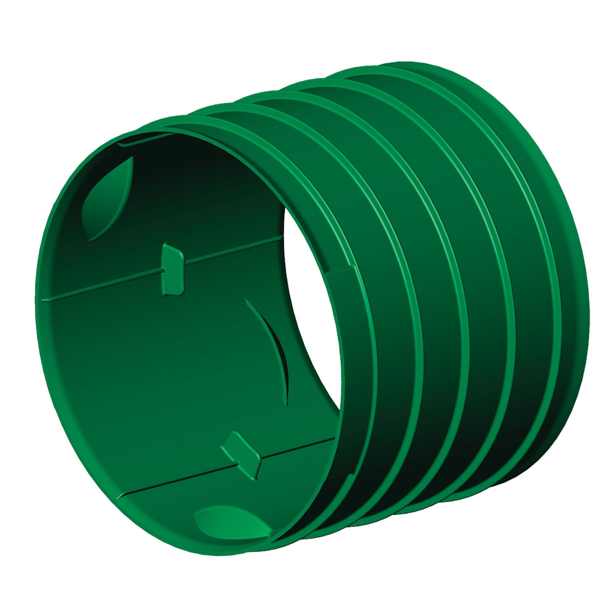Exterior Drainage Coupler - 6" - Green from SOLENO | BMR