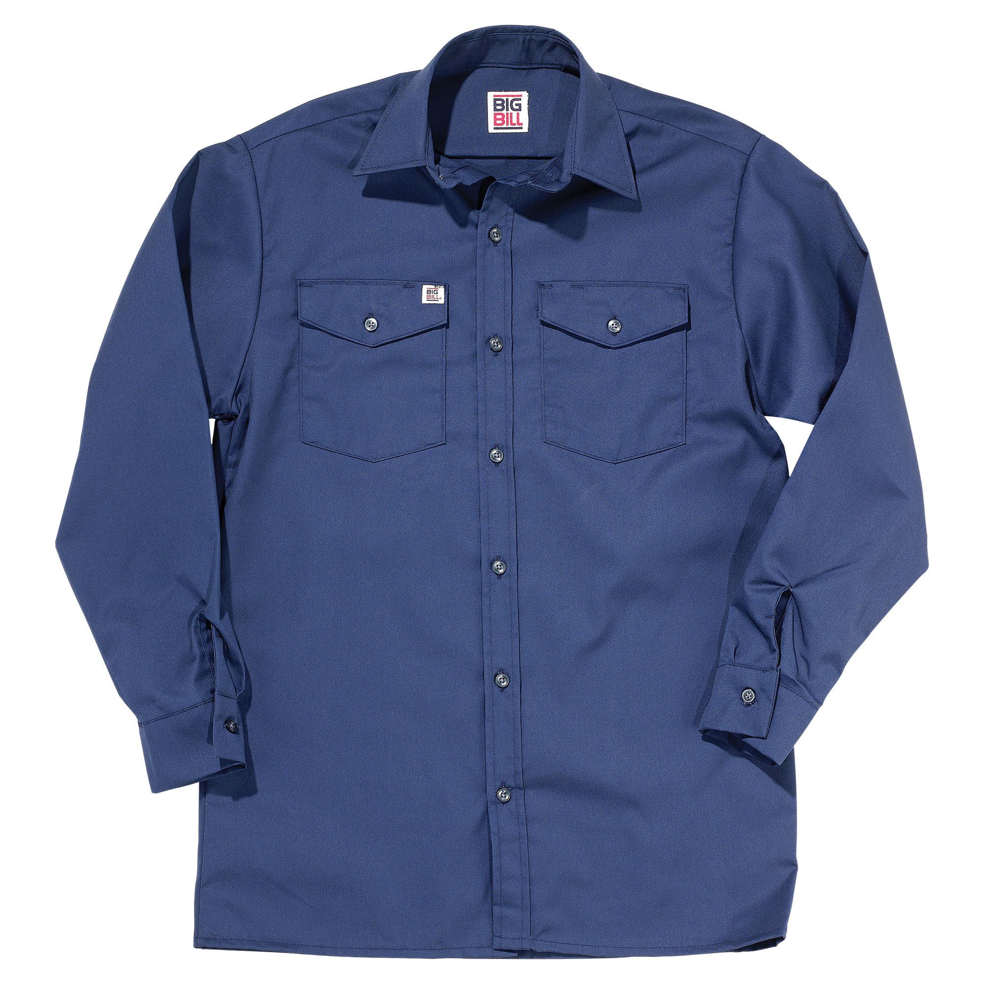 Long Sleeve Work Shirt -Blue - Size Large from BIG BILL | BMR