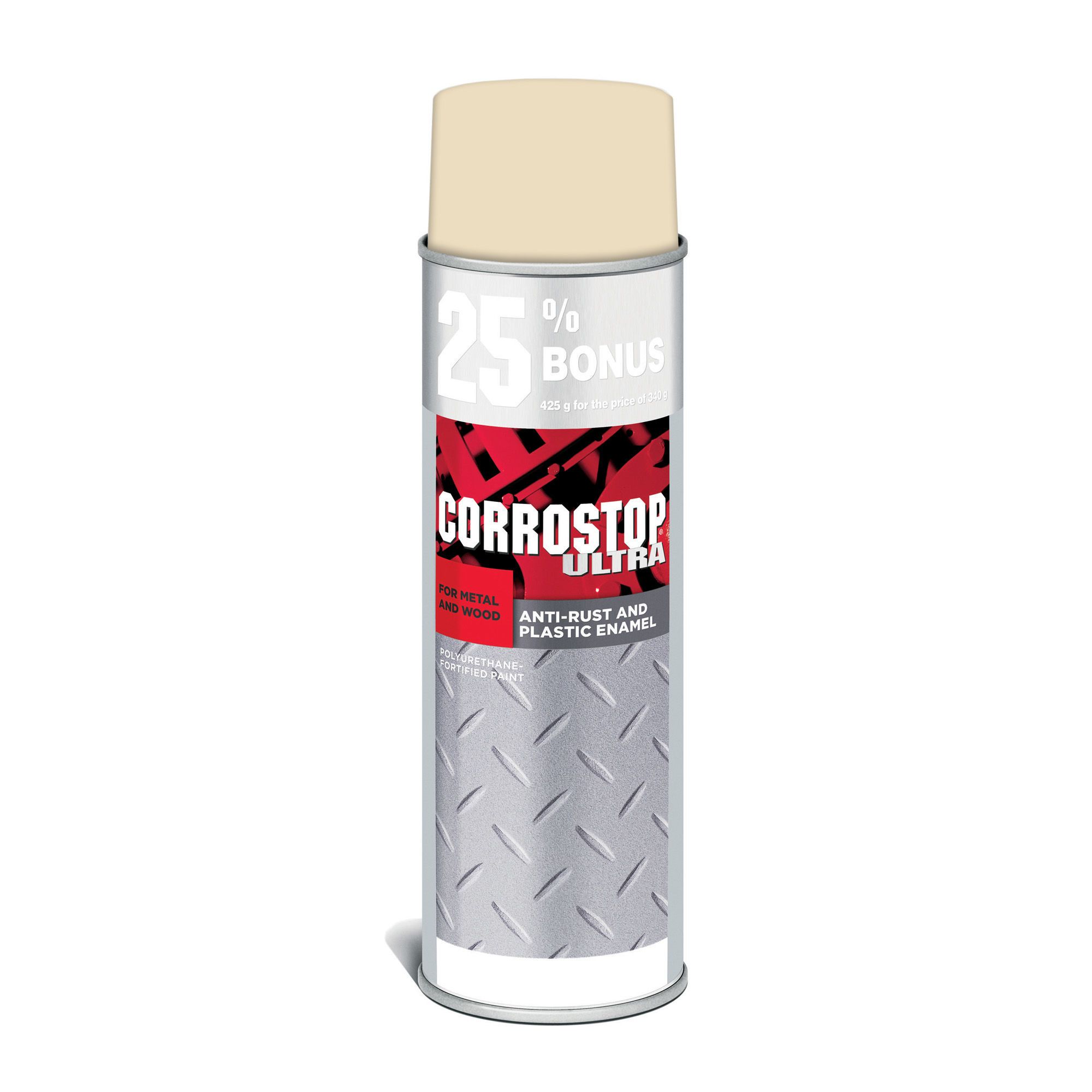 Corrostop Anti-Rust & Plastic Enamel - Almond - 340 ml from CORROSTOP | BMR