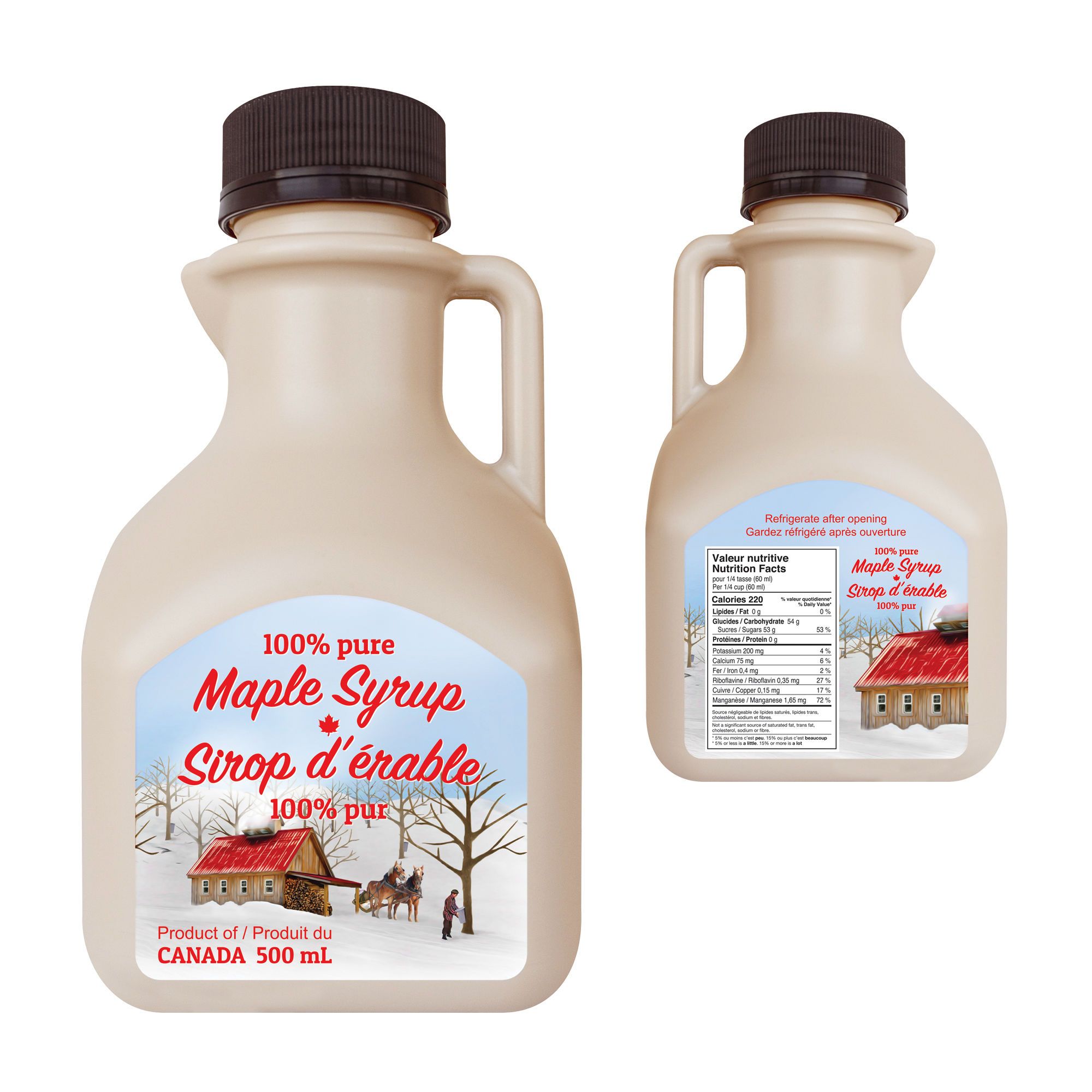 Plastib Maple Syrup Jug, Square Shaped - 500 ml from EQUIPEMENTS D ...