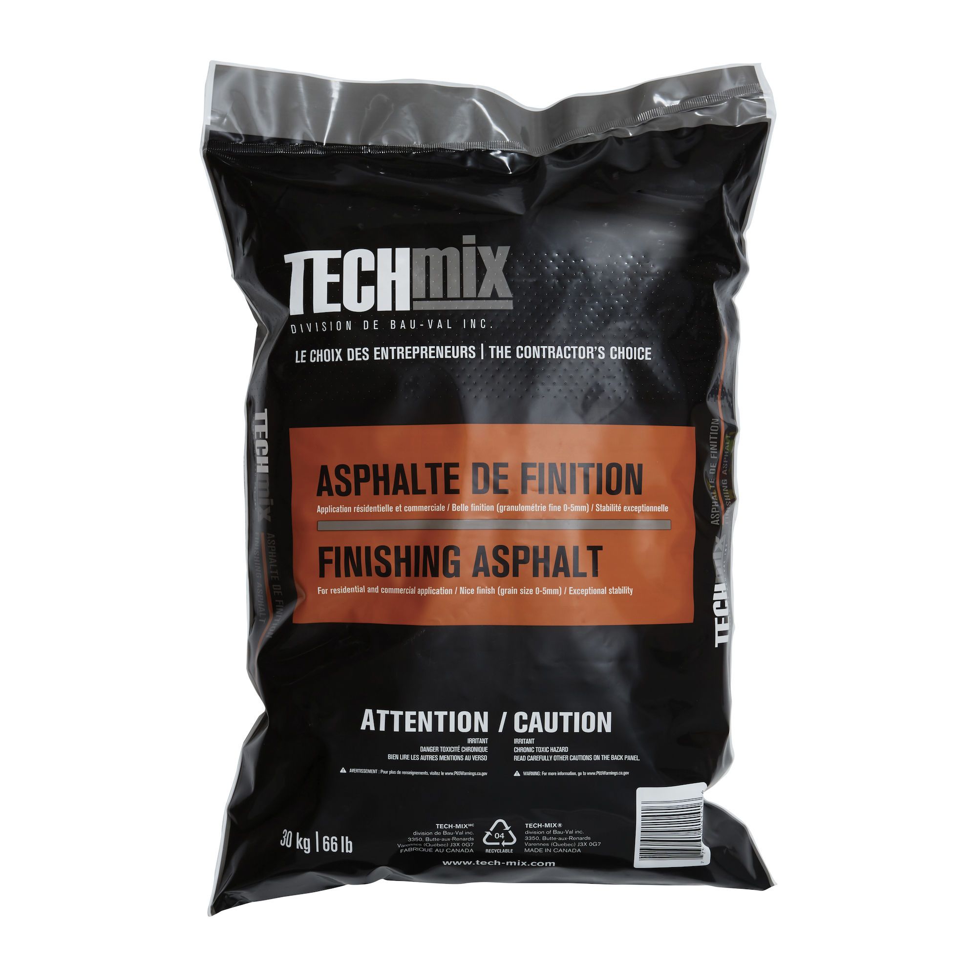 Asphalte de finition Tech-Mix , jaune/noir, 30 kg de TECH-MIX | BMR
